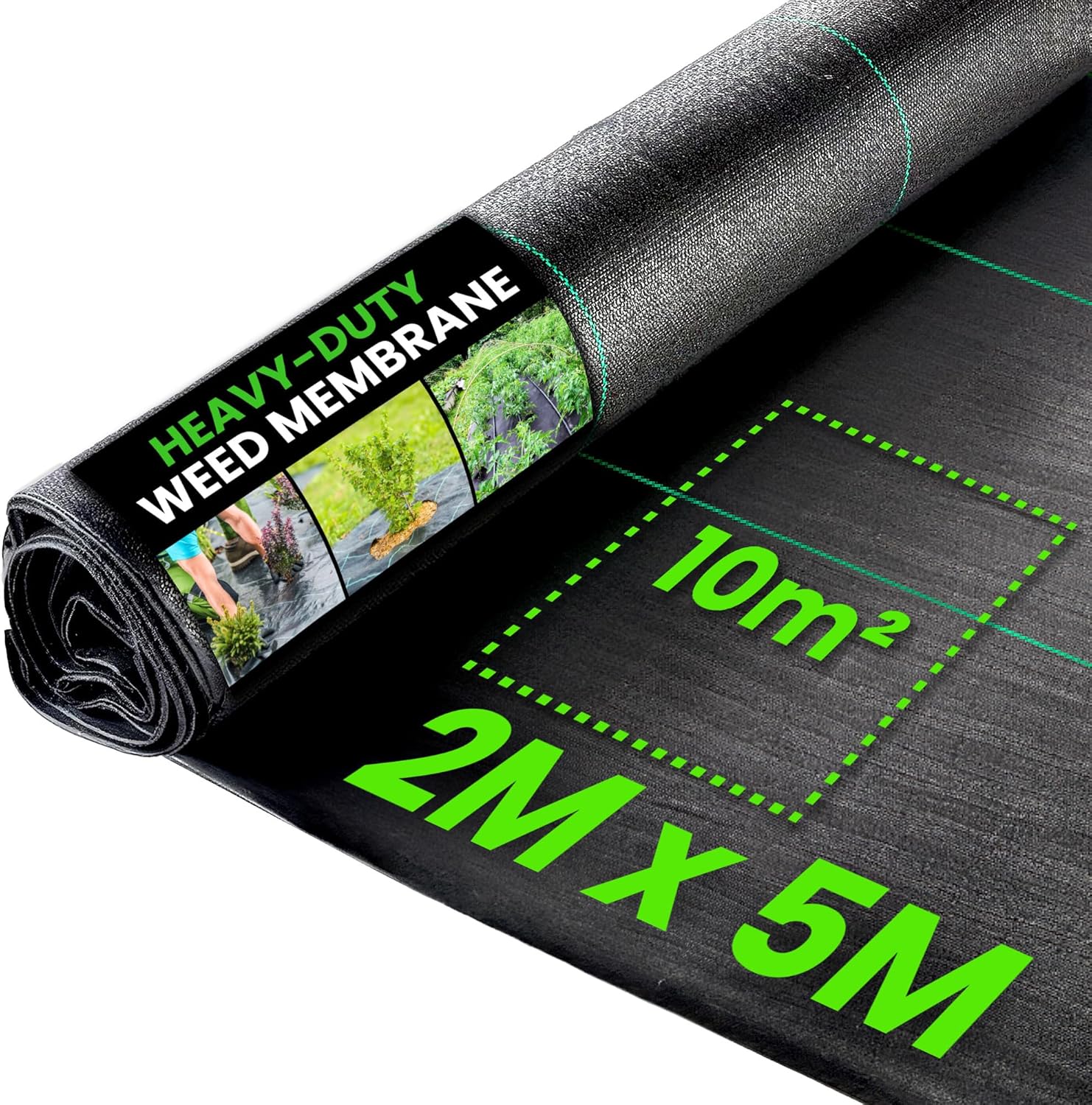Green Thumbz Heavy Duty Weed Membrane - 2m x 5m Folded Weed Control ...