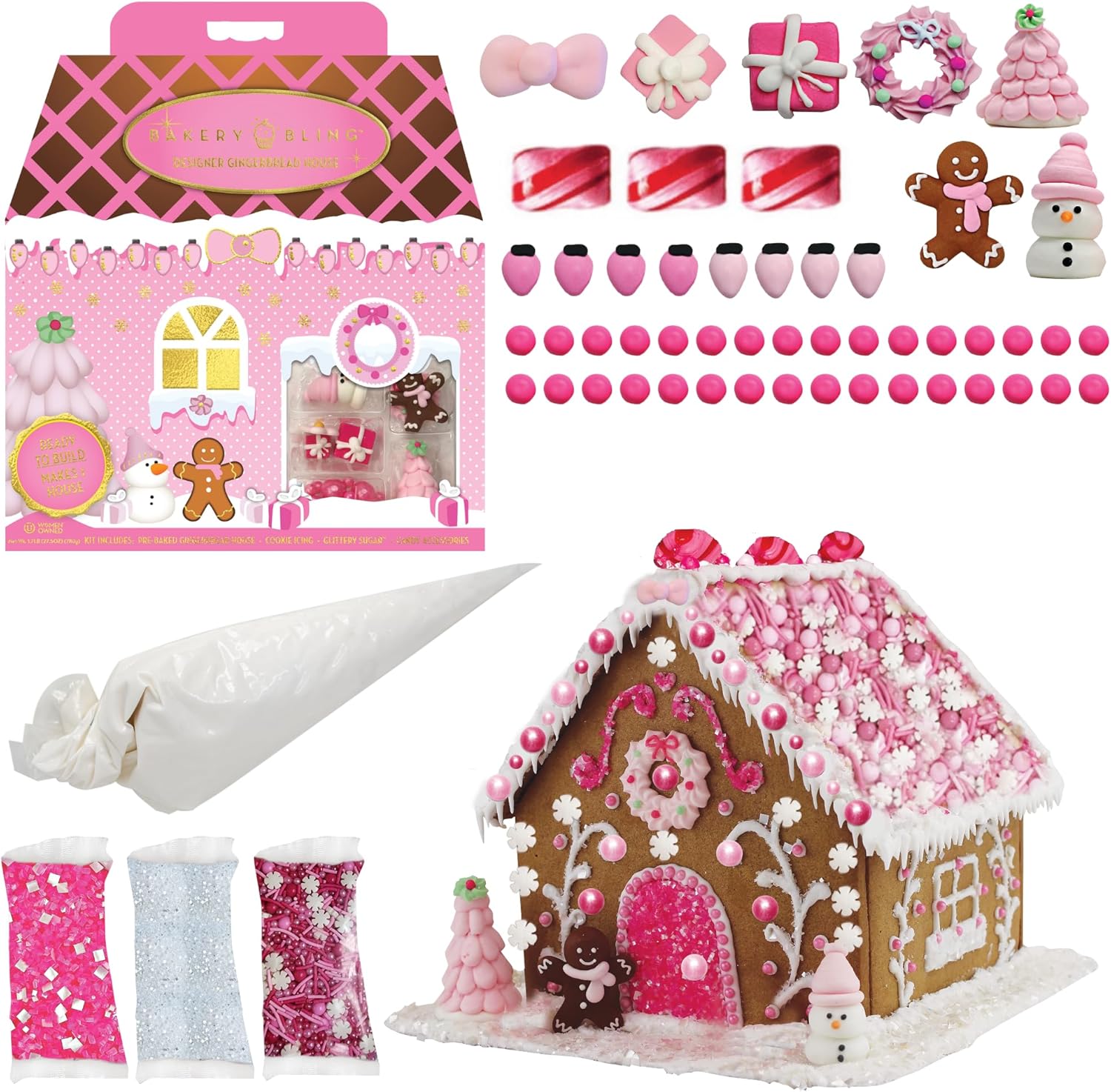 Amazon.com: Bakery Bling Glittery Pink Dreamland Gingerbread Insta ...