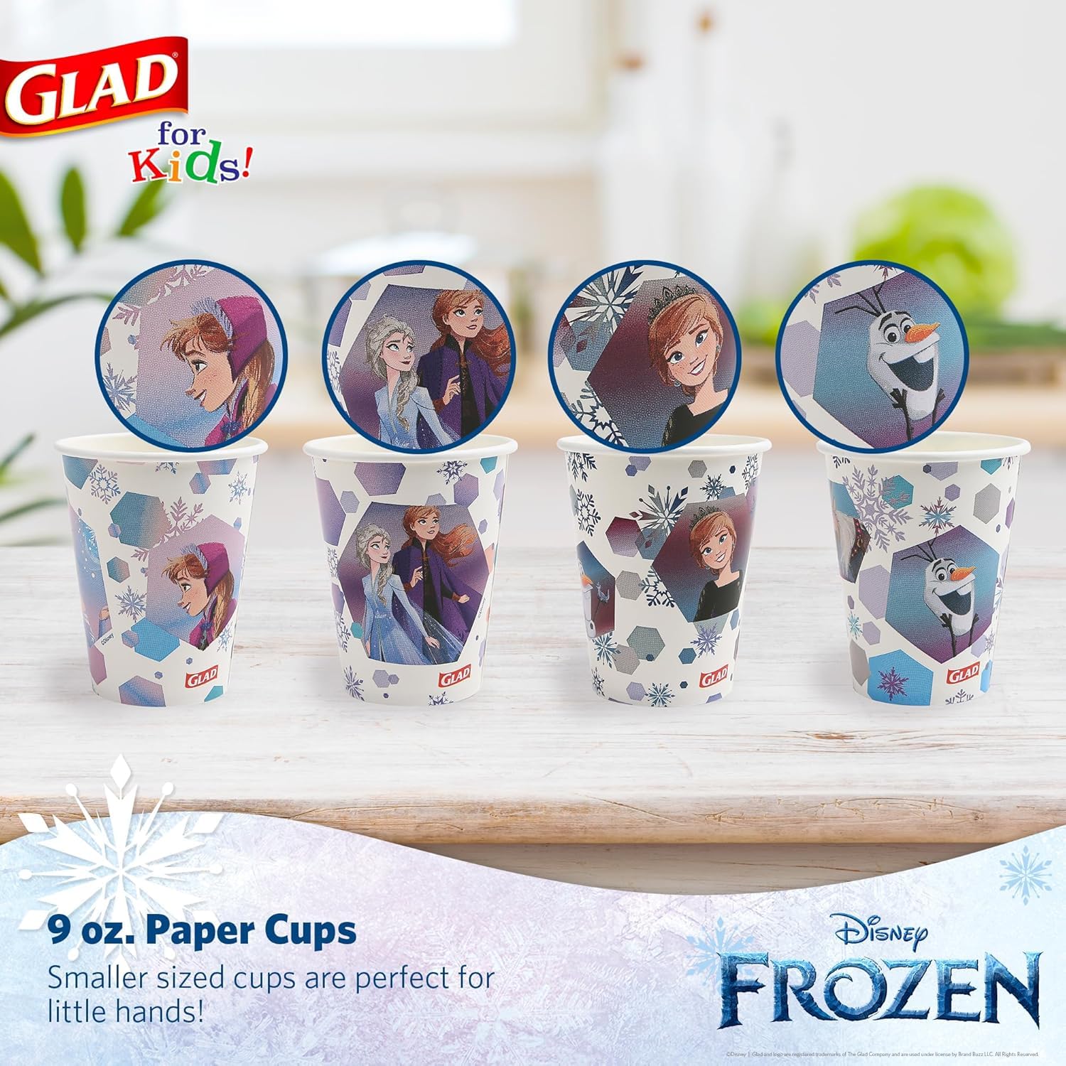 Snapklik.com : Glad For Kids Disney Frozen Paper Cups - Anna And Elsa ...