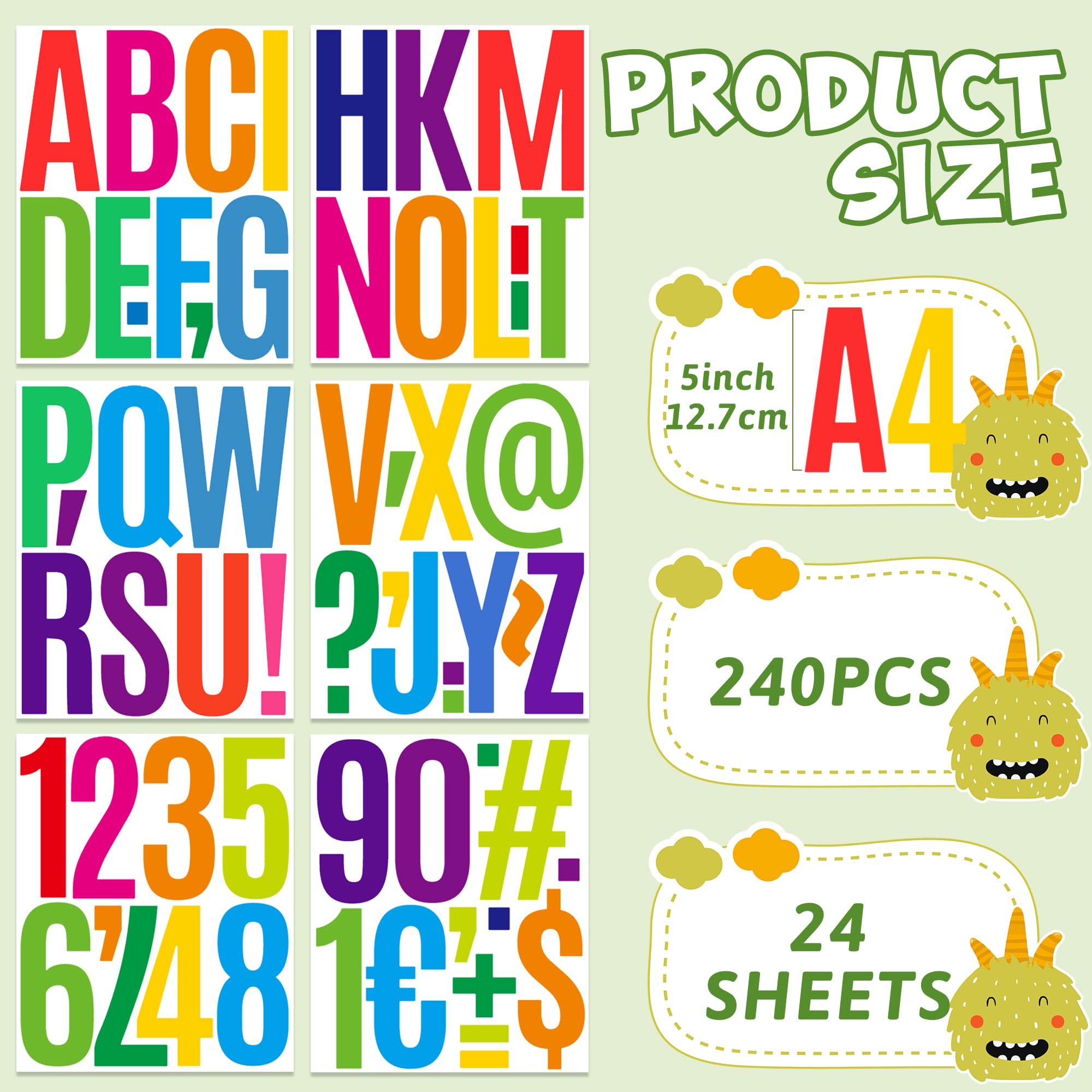 Snapklik.com : 240Pcs 5 Inch Bulletin Board Letters Large Letter ...