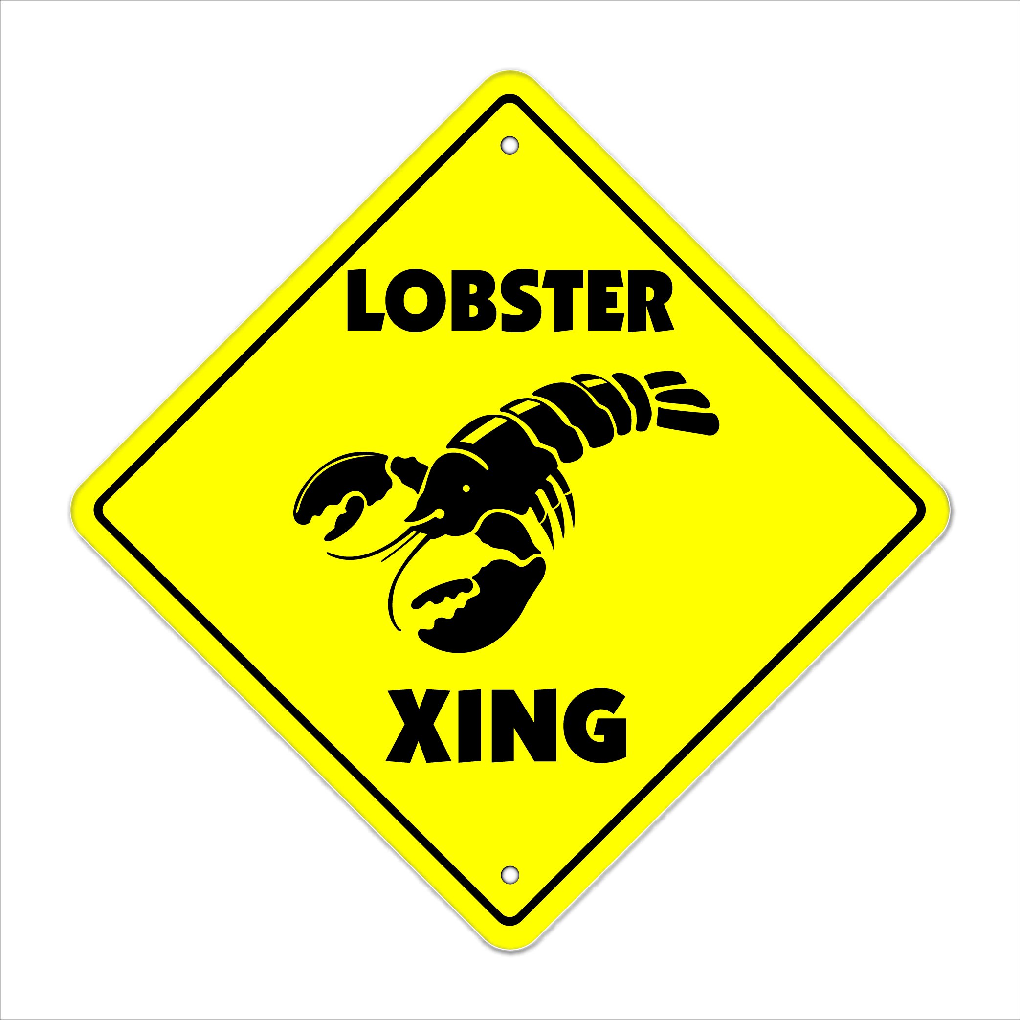Amazon.com : Lobster Crossing Sign Zone Xing | Indoor/Outdoor | 12 ...