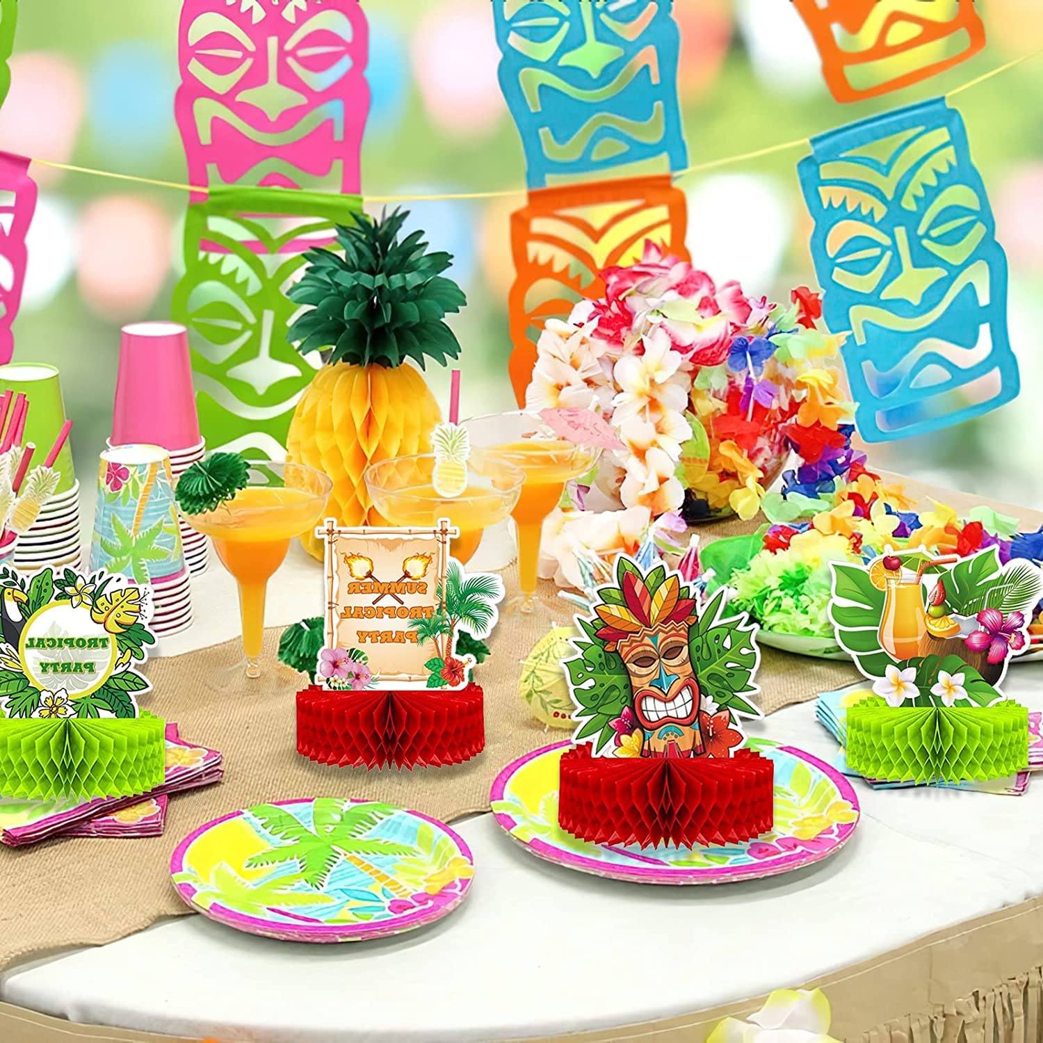Aloha Decorations Ideas Tropical & Hawaiian Luau Centerpiece Ideas