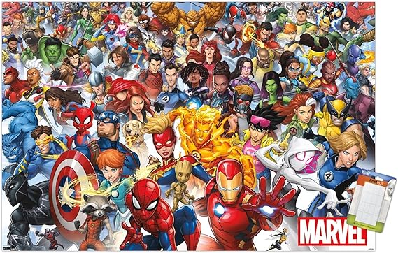 Amazon.com: Trends International Marvel Comics - The Marvel Lineup 2023 ...