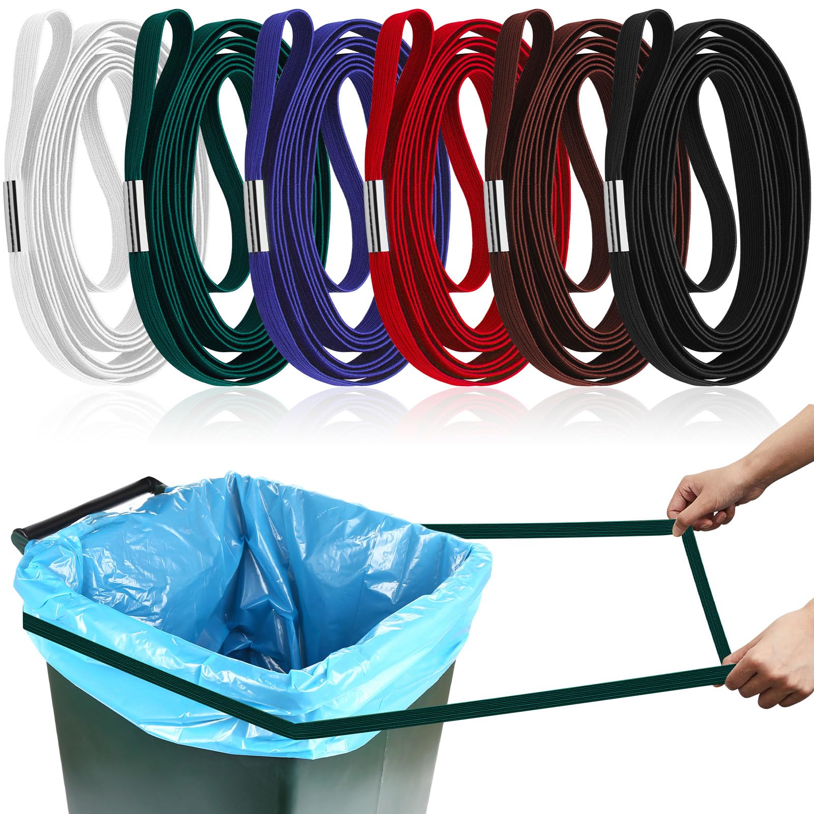 Amazon.com: Riakrum 6 Pieces Trash Can Rubber Bands for 94-96 Gallon ...