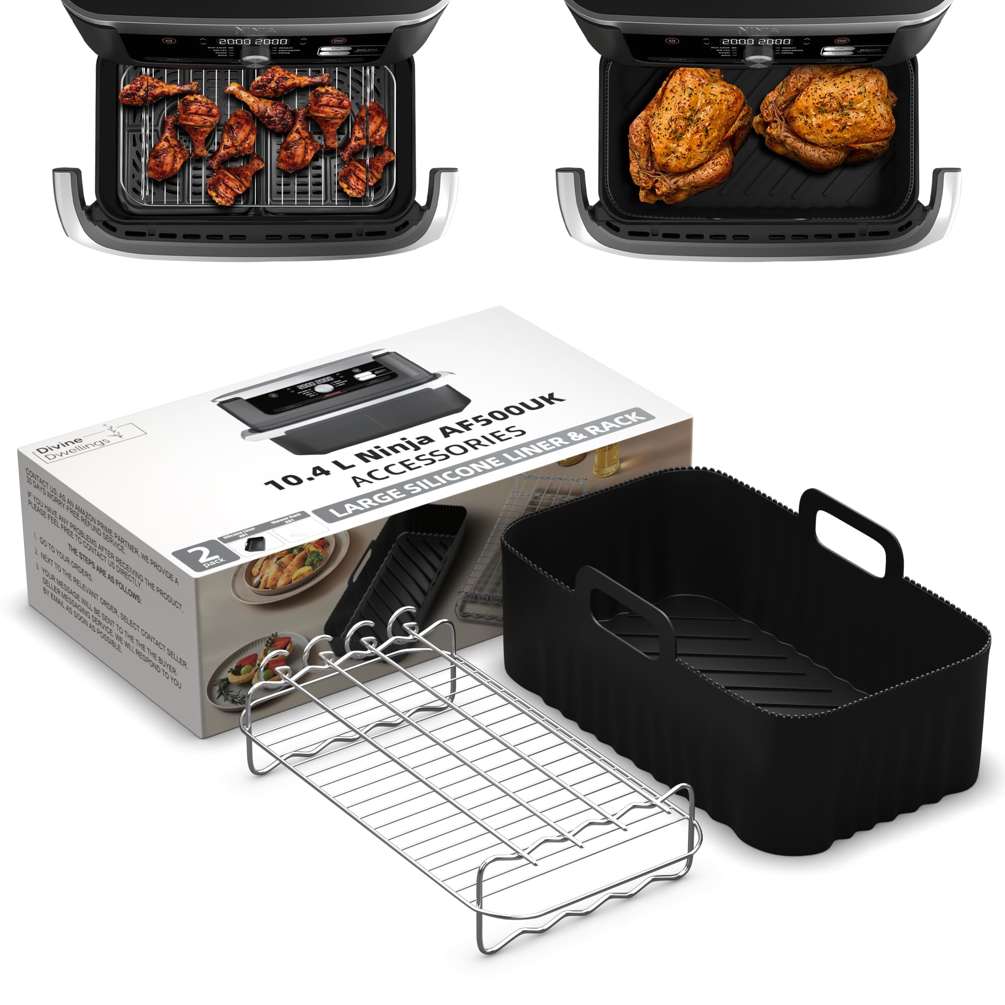 Ninja AF500UK Accessories | Premium AF500UK Silicone Liners and 304 ...