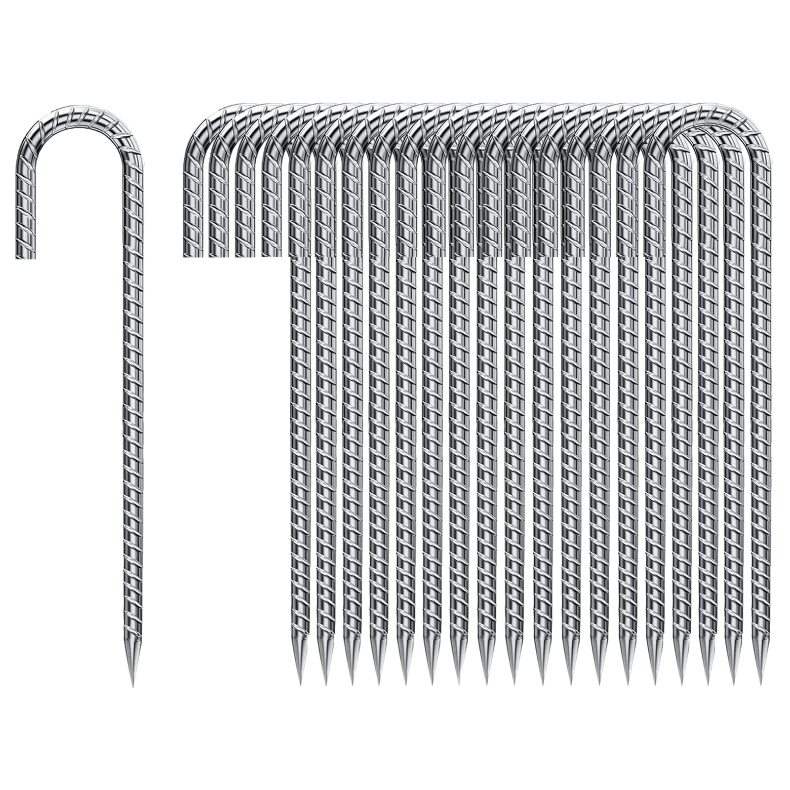 Snapklik.com : Ground Rebar Stakes 12 Inch Galvanized,J Hook Rebar ...