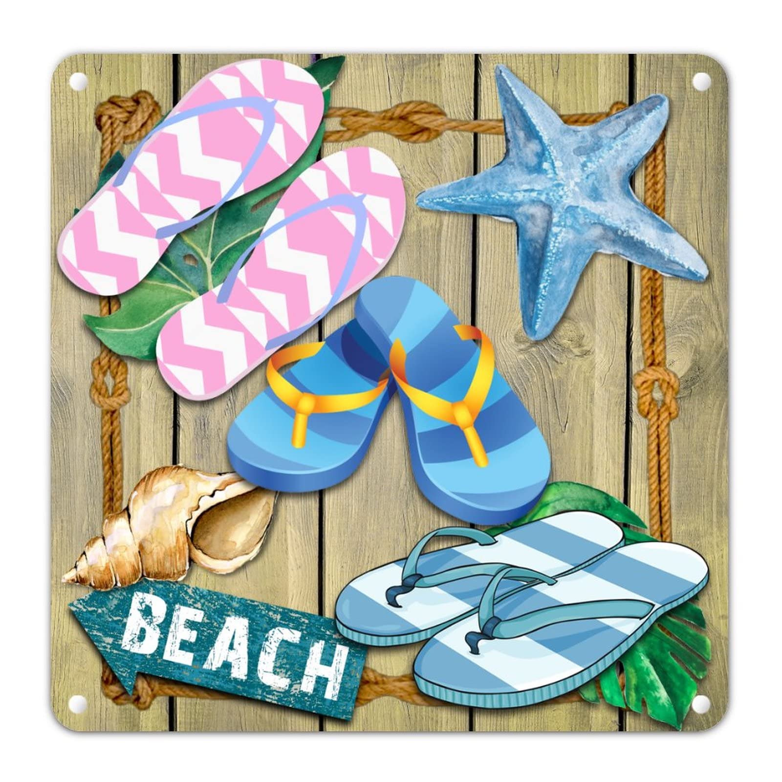 Flip Flops On The Beach Clipart