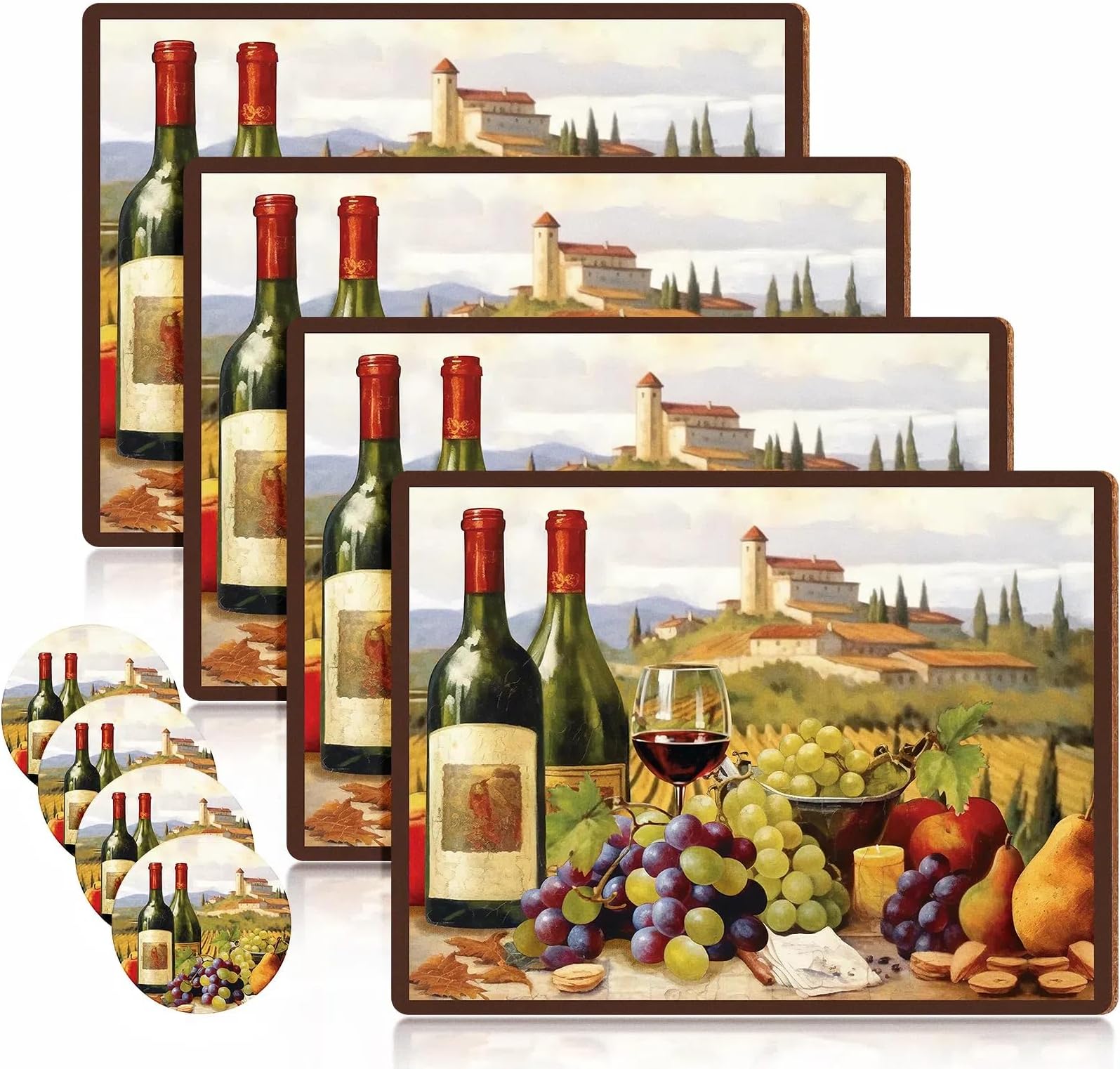 Amazon.com: Pimpernel Tuscan Palette Collection Placemats | Set of 4 ...
