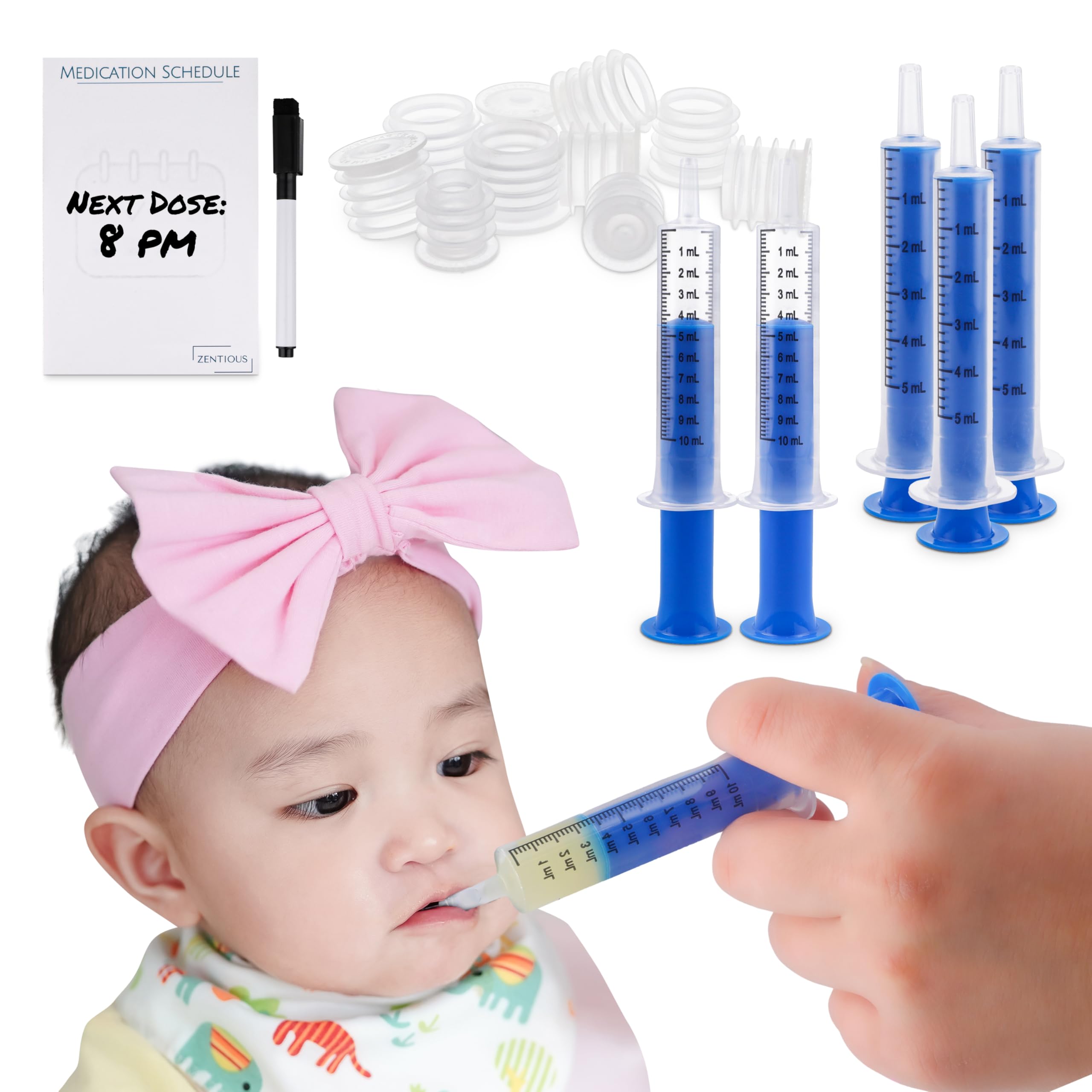 Amazon.com: Liquid Medication Bottle Adapter and Oral Syringe Dispenser ...