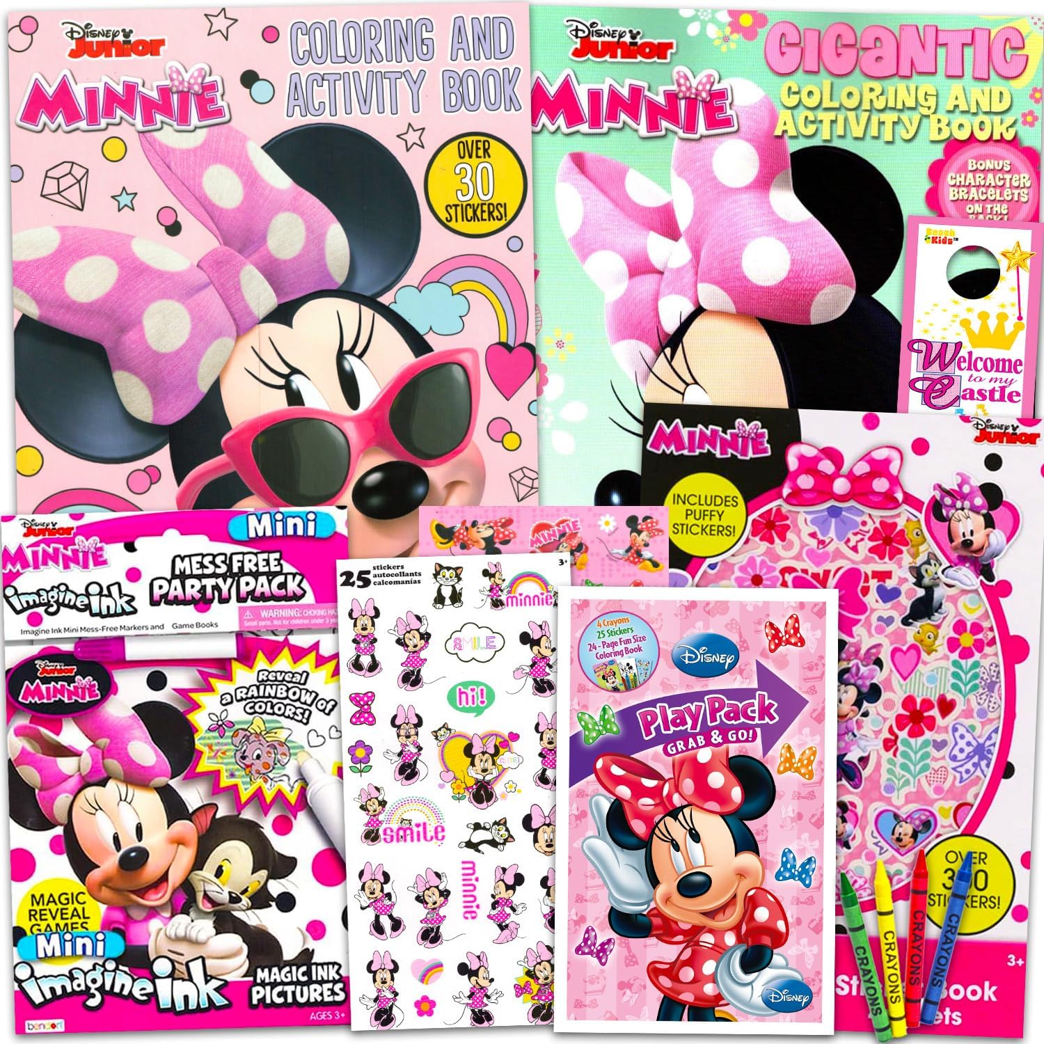 Amazon.com: Disney Minnie Mouse Coloring and Activity Book Set - Bundle ...
