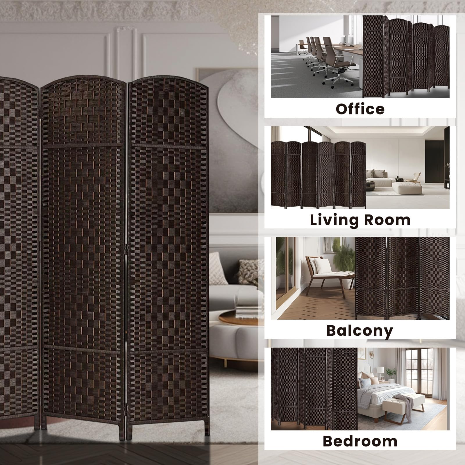 Snapklik.com : Room Divider, Room Dividers And Folding Privacy Screens ...