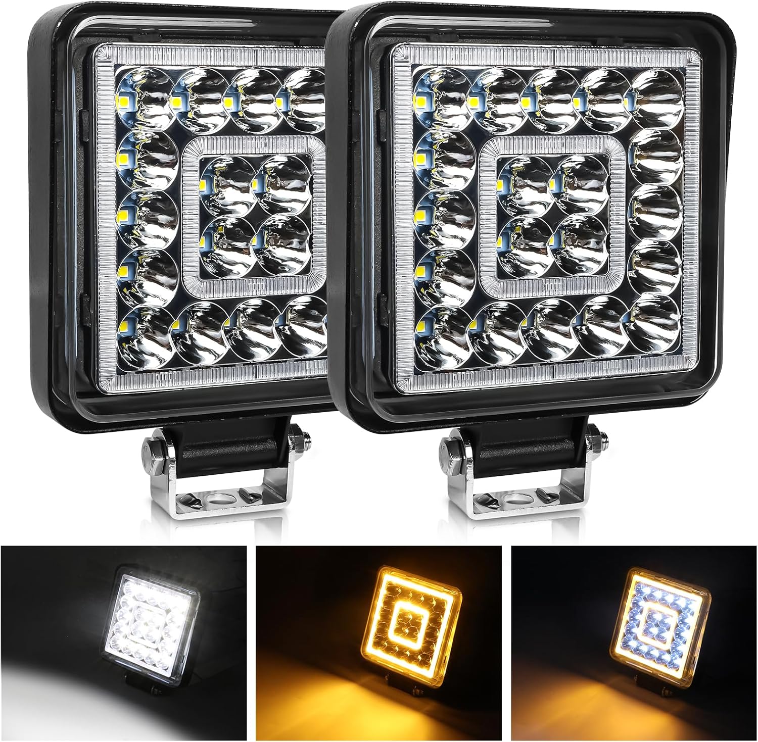 Amazon.com: nifeida Square LED Light Pods Bar, 4.5" 140W 14000LM LED ...