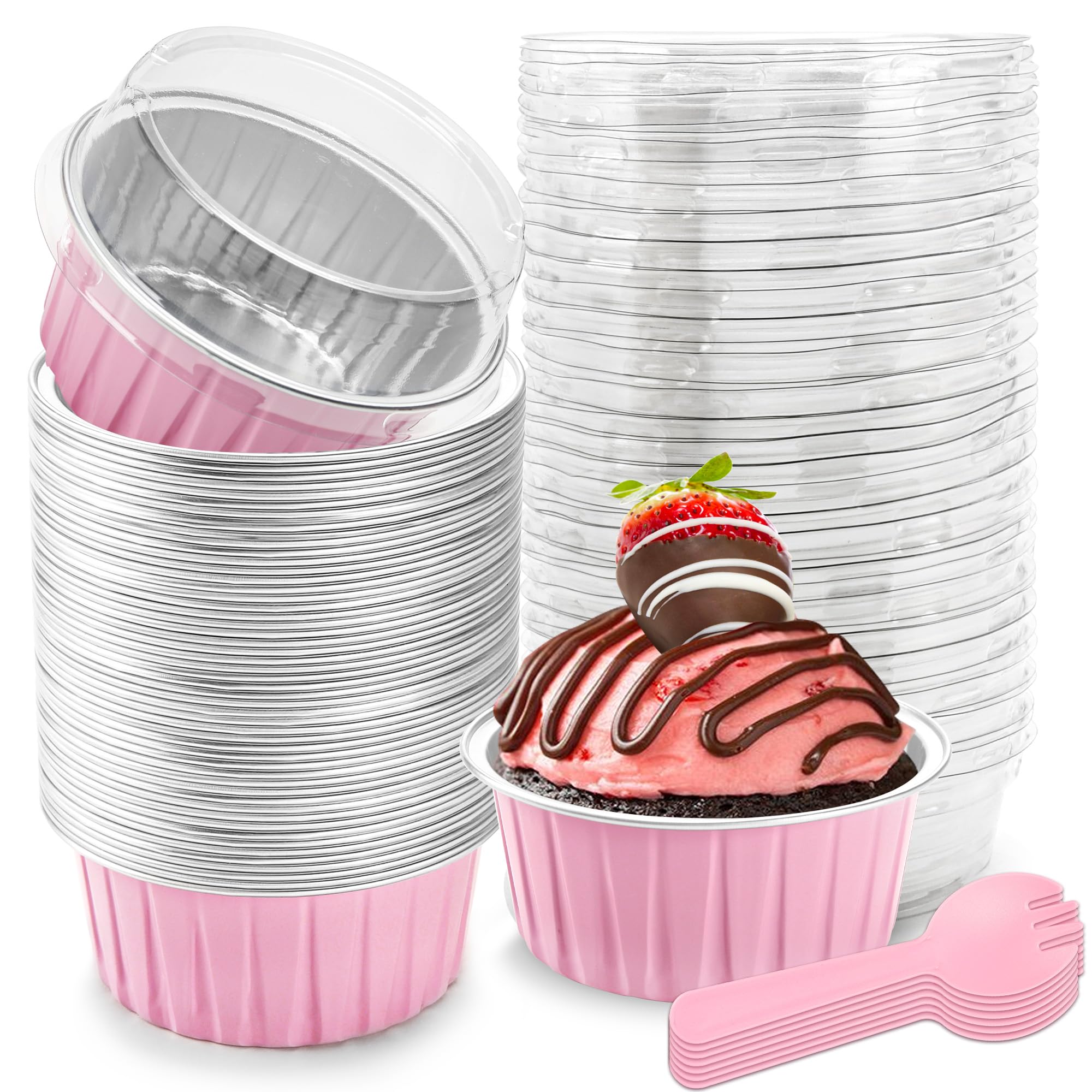 Amazon.com: NPLUX 5 OZ Mini Loaf Pans with Lids Mini Cake Pans Flan ...