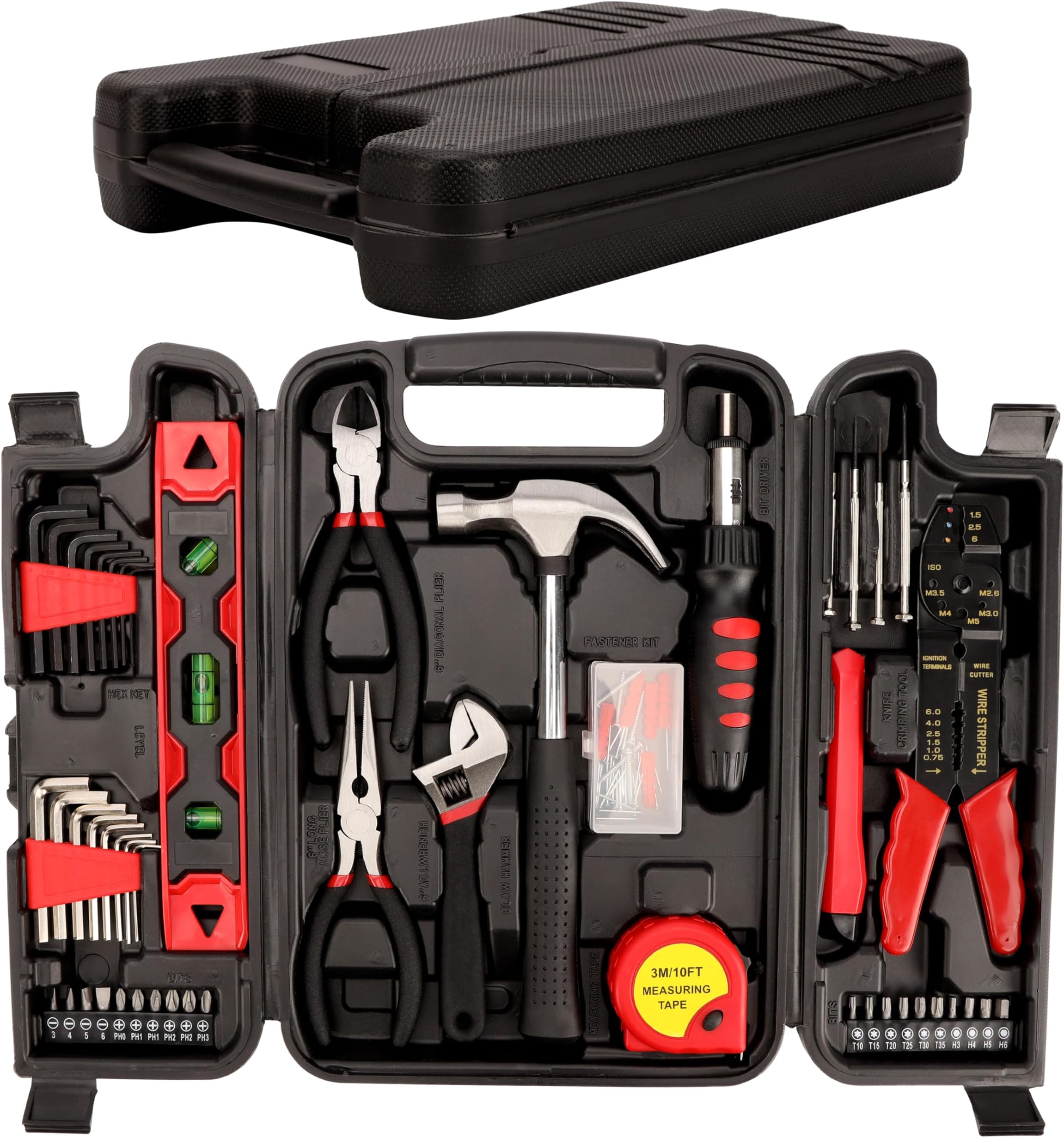 GoYwato Home Tool Kit Set 205PCs - Portable Basic Hand Repair Tool Kit ...