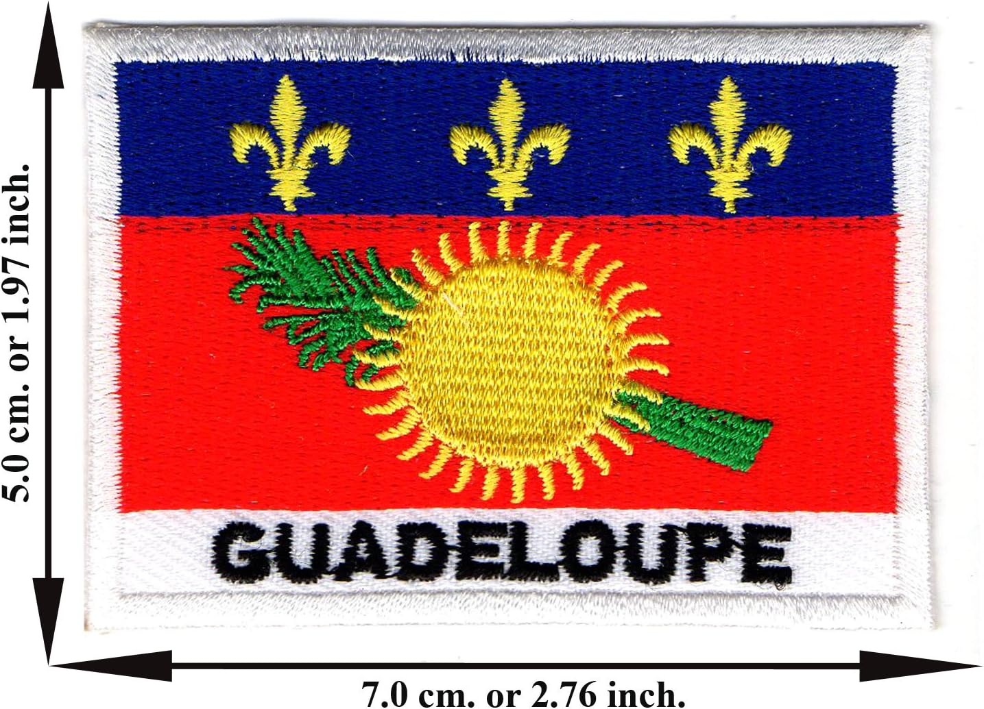 Amazon.com: Powerwarauto Guadeloupe Flag Travel Country Nation World Applique Embroidered Iron ...
