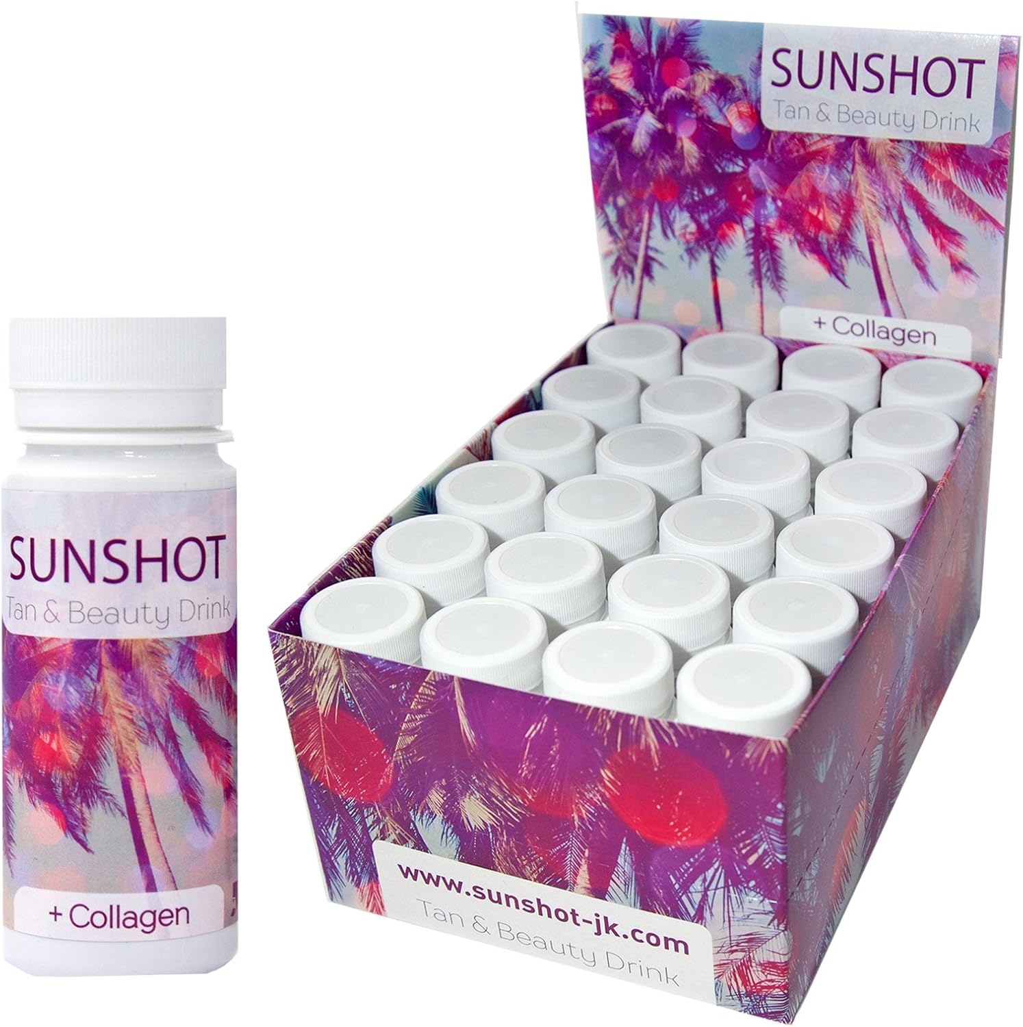 Sunshot Tan & Beauty Drink with Collagen (5 Pack) (Pack of 5) : Amazon ...