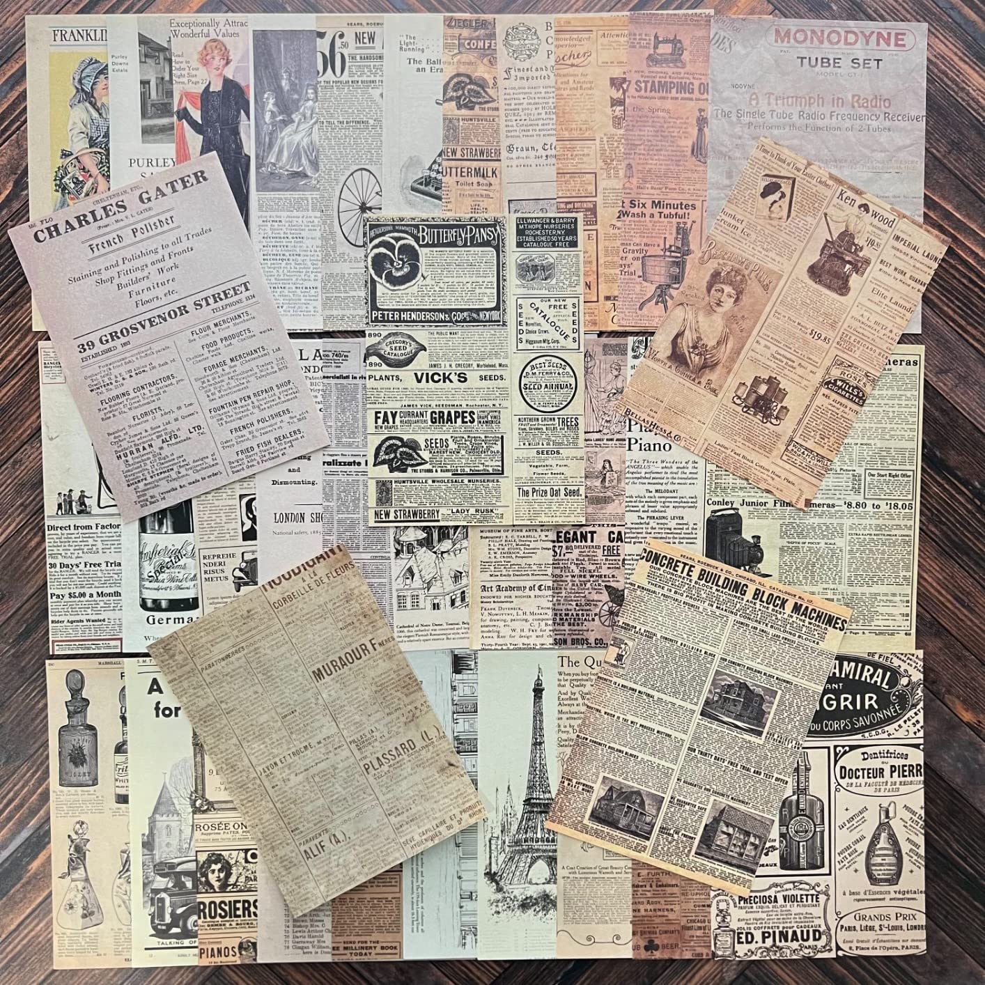 $3/mo - Finance 200 Sheets Scrapbook Paper, Vintage Journaling ...