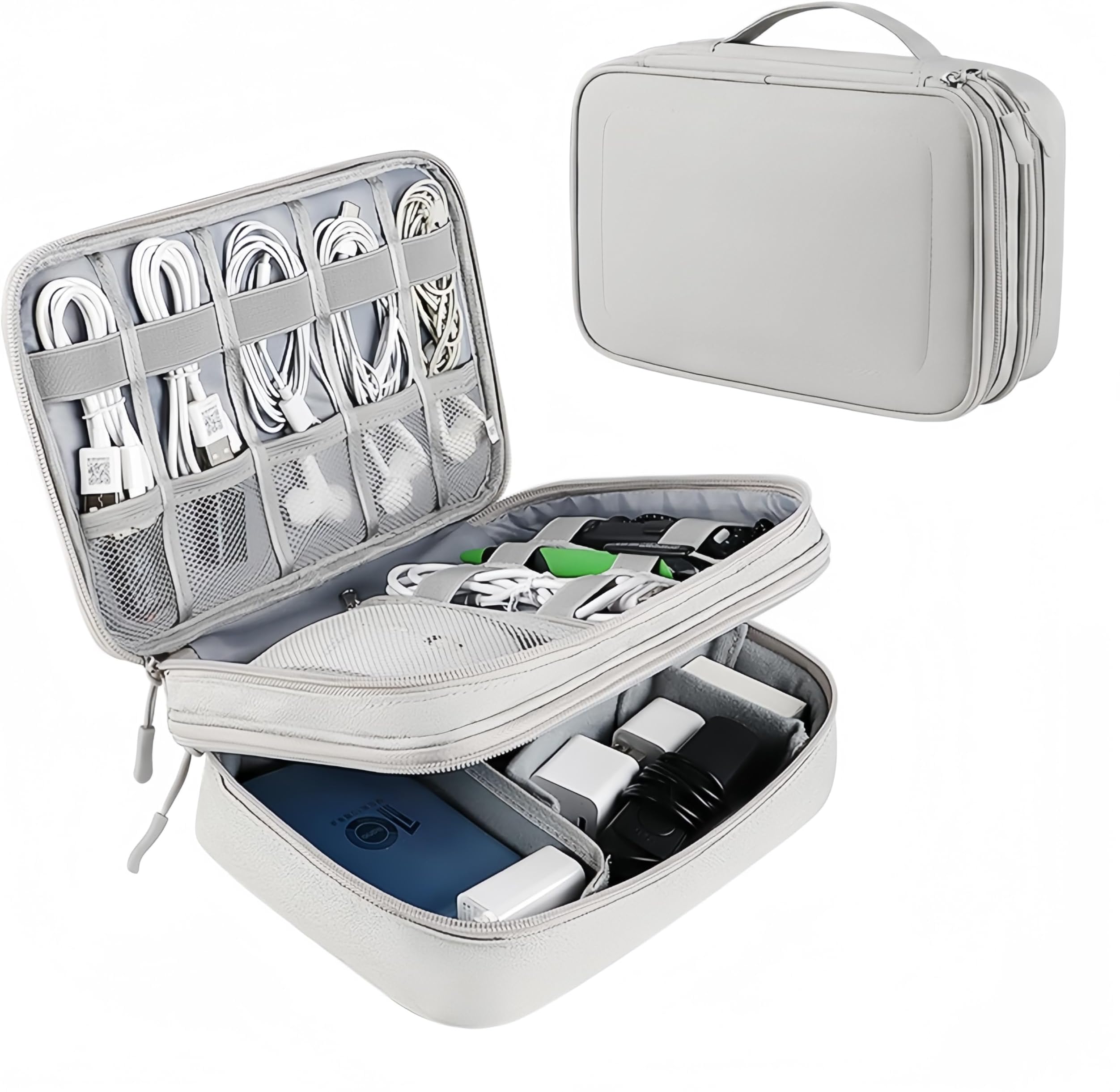 Amazon.com: wigmoa Travel Electronics Organizer Waterproof Double Layer ...