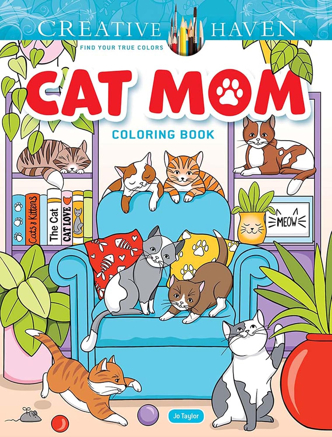 Amazon.com: Creative Haven Cat Mom Coloring Book (Adult Coloring Books ...