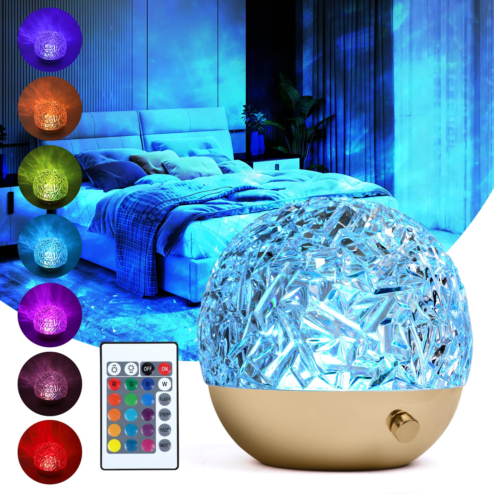 Decknest Mood Ocean Wave Projector Light: Sunset Ambient lamp ...