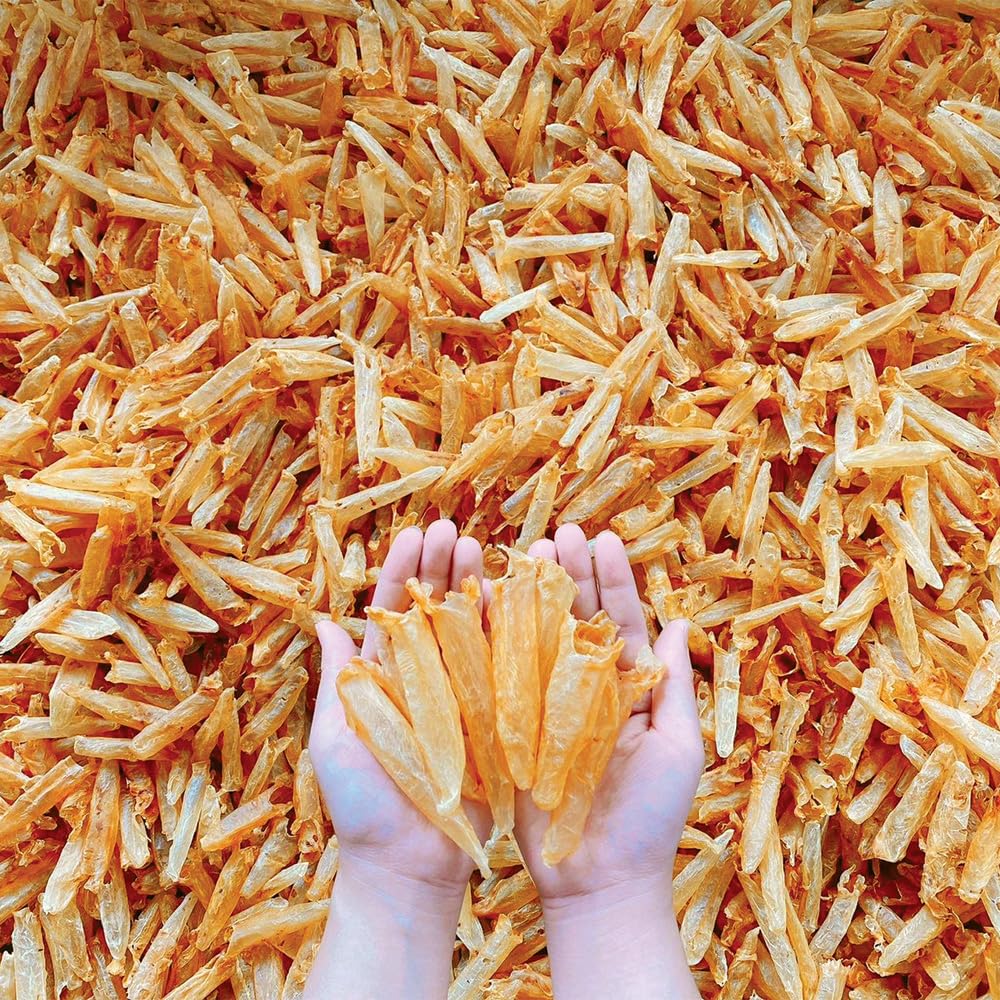 Amazon.com: Dried small Fish Maw Roll Air bladder Fish Glue Hua Jiao ...