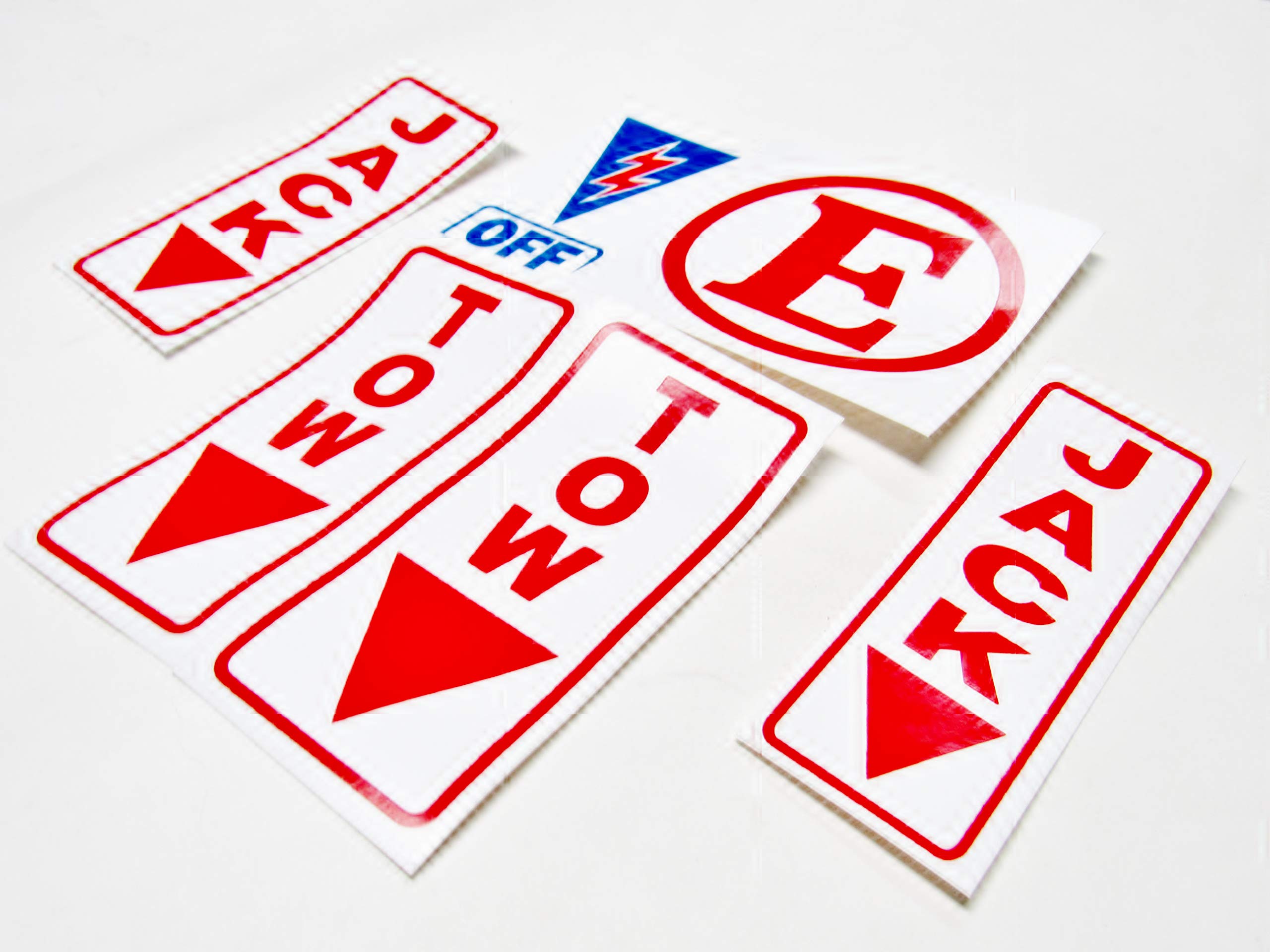 Amazon.com: Vulcan RACE DECAL PACK SCCA, BATTERY SAFETY OFF, FIRE ...