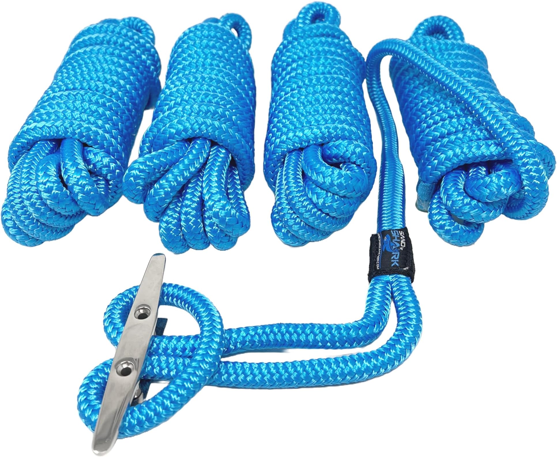 Amazon.com: INNOCEDEAR Dock Lines 4 Pack 1/2” X 15’ & 4 Pack 1/2” X 20 ...