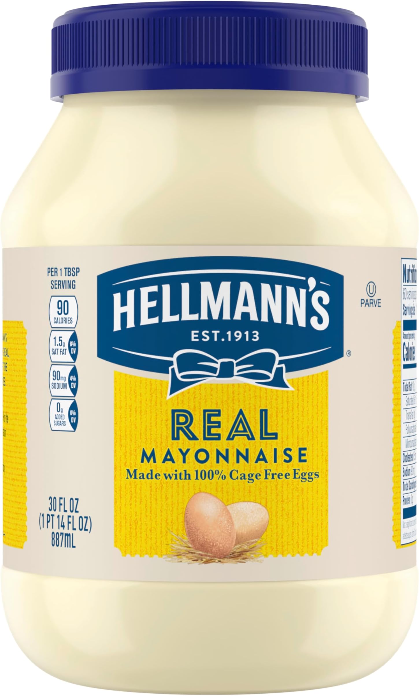 Amazon.com : Hellmann's Real Mayonnaise 1 Gallon Jar - 128 Fl.Oz ...