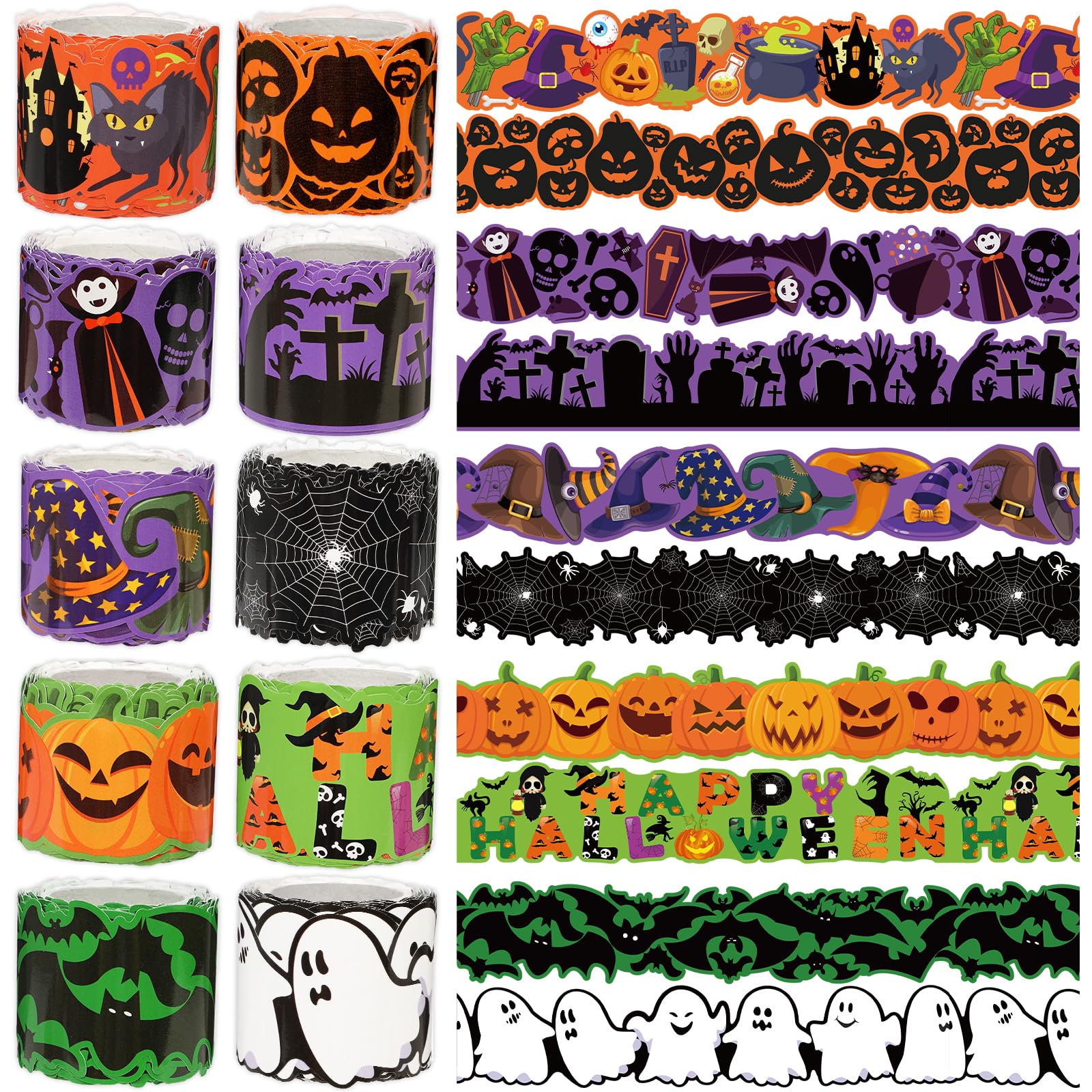 Amazon.com: 262Ft Halloween Bulletin Board Classroom Halloween ...