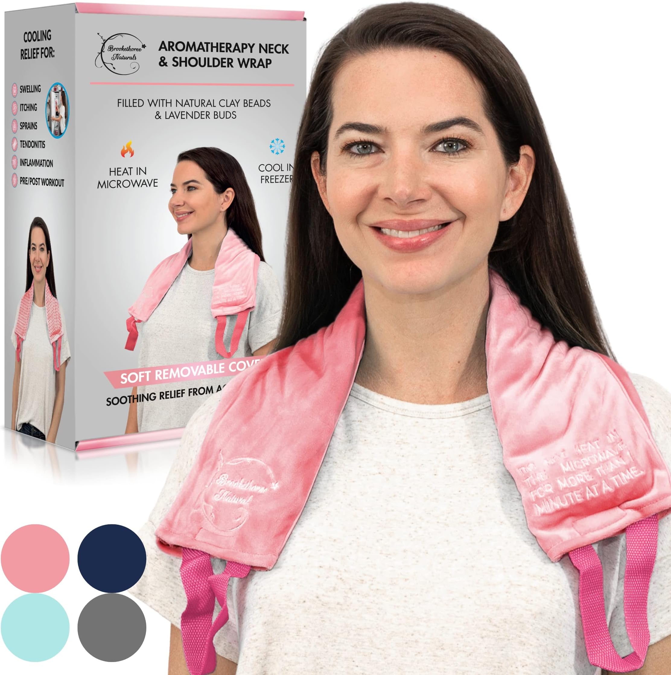 Amazon.com: Therawell Warming Clay Bead Body Wrap, Lavender & Chamomile ...