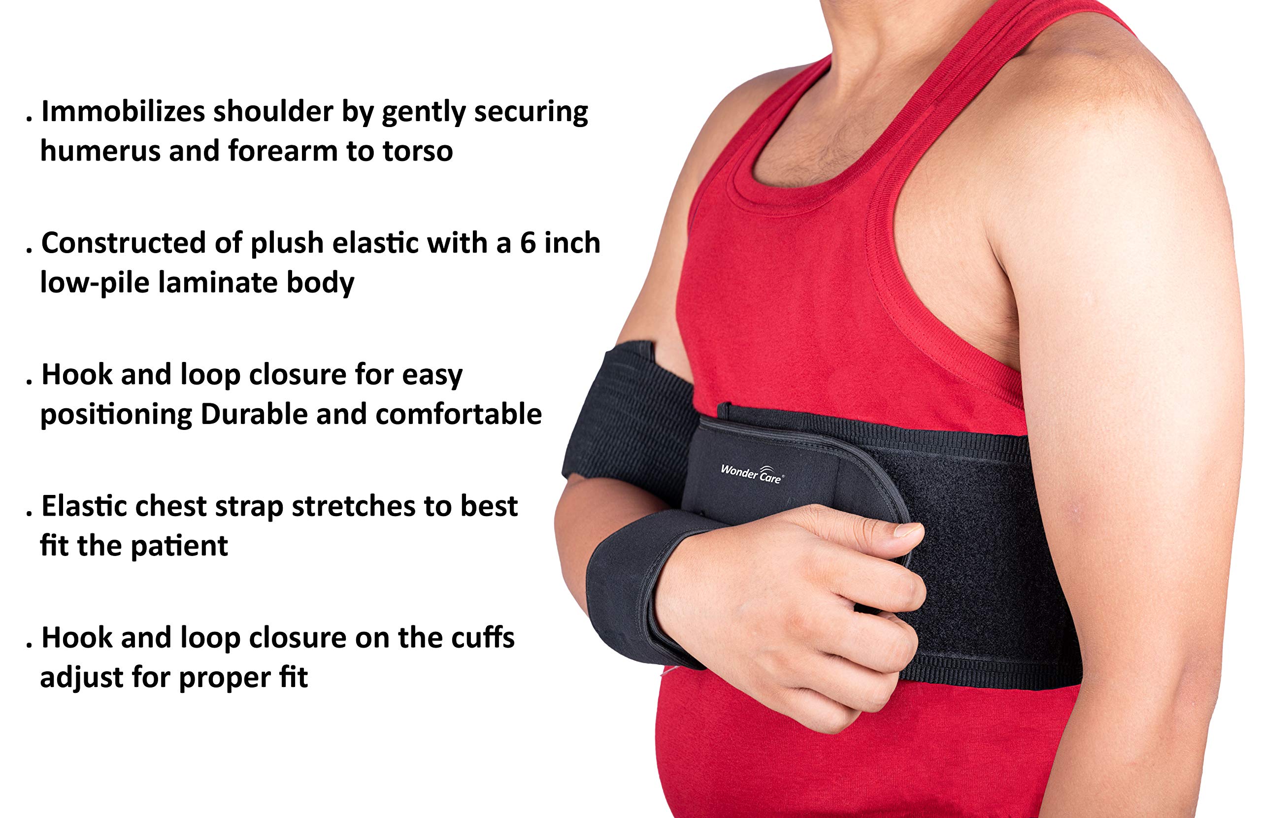Buy Wonder Care-Left Right Shoulder Immobilizer Arm Sling Elastic Brace ...