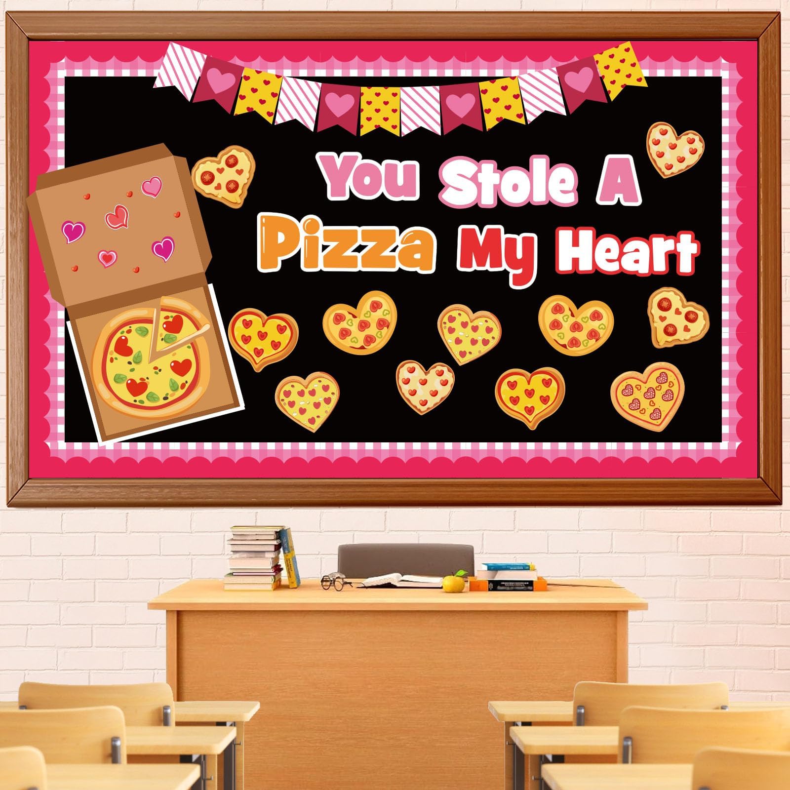 Amazon.com: Valentine's Day Pizza Bulletin Board Set, Valentines Day ...