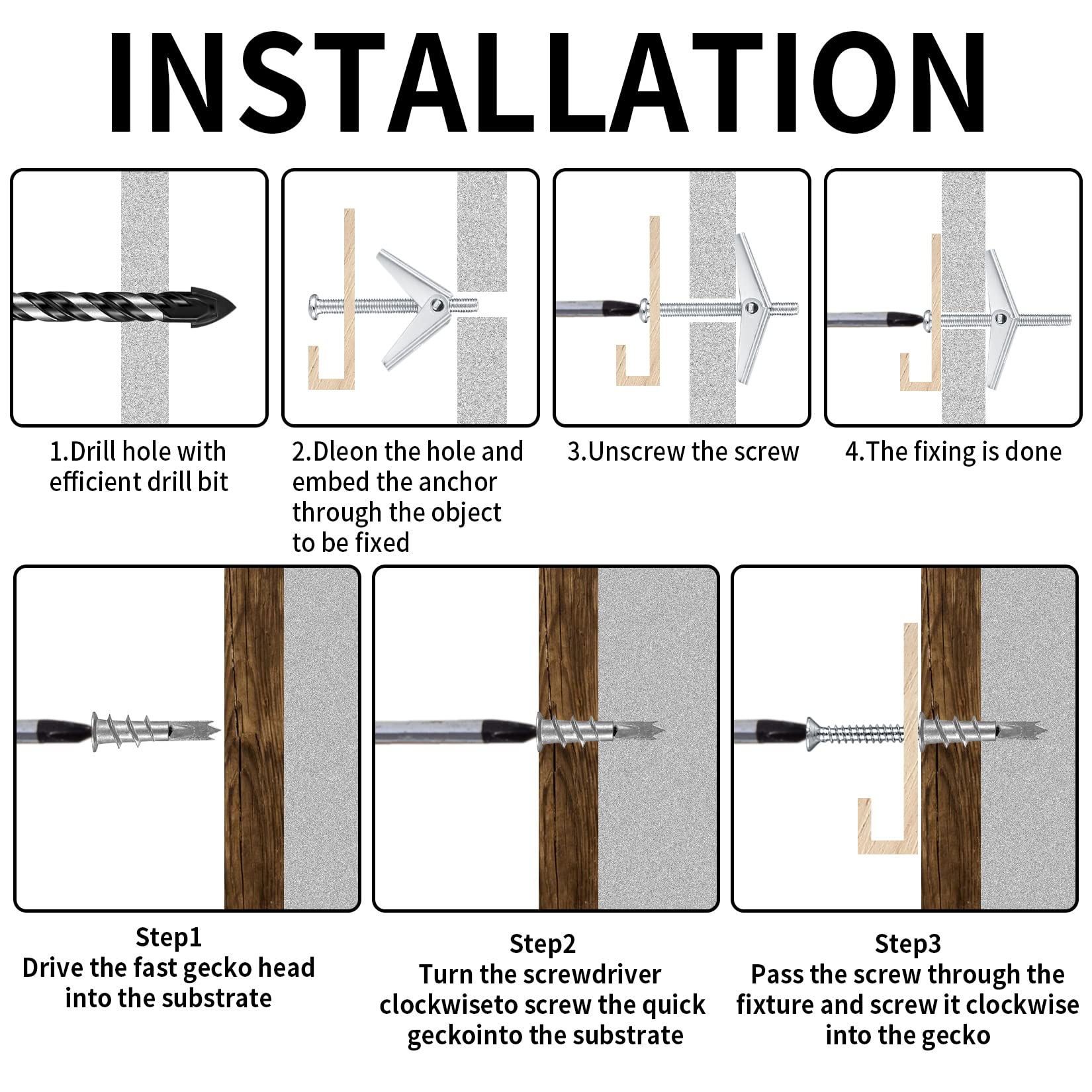 114 Assorted Plasterboard Screws and Wall Plugs Set, Cavity Wall ...