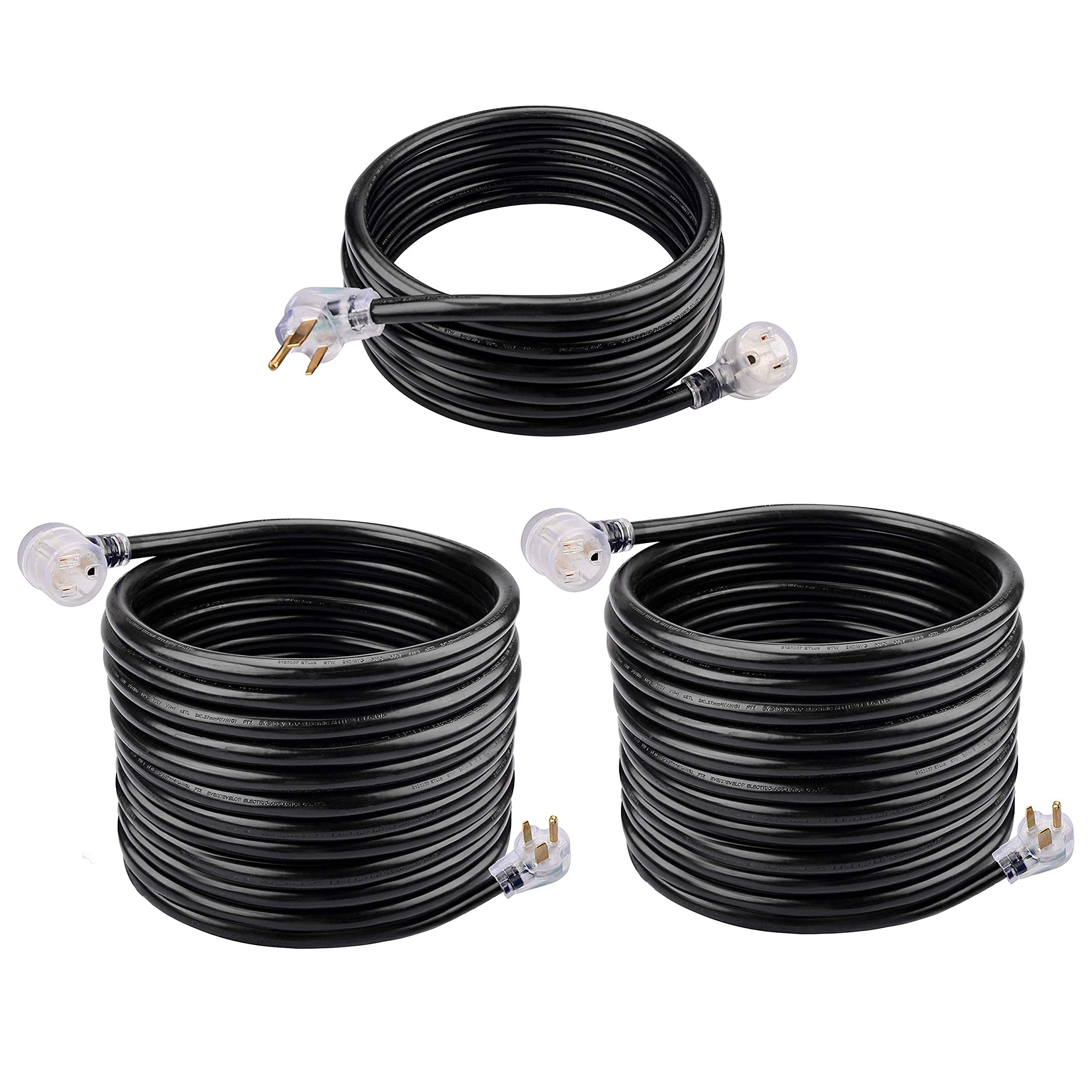 RVGUARD Bundle 250 Volt 20 Feet Welder Extension Cord, Heavy Duty 8 AWG ...