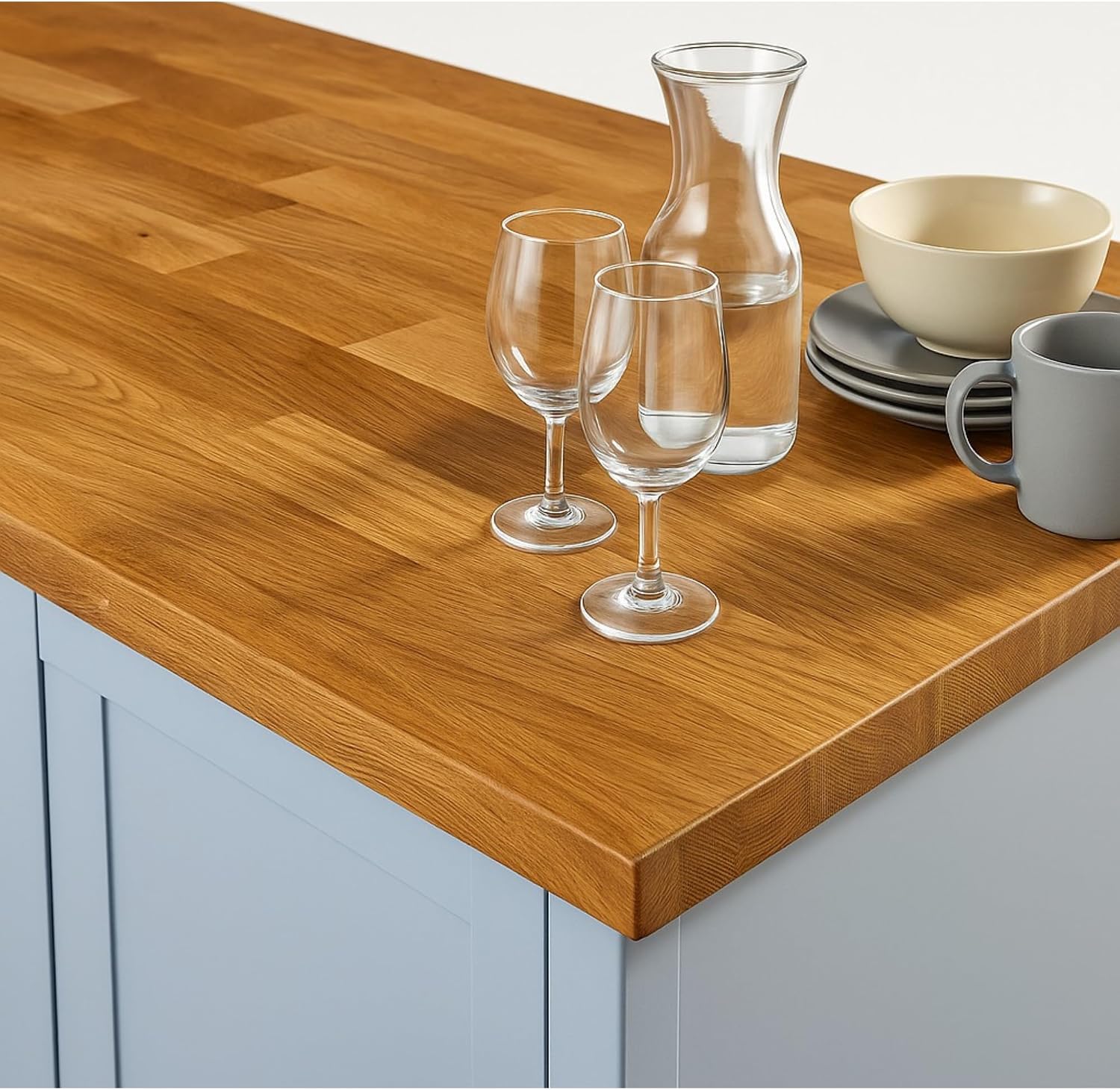 Oak Worktop 3m x 620mm x 38mm A-Grade Solid Oak Hand-Selected 40mm ...