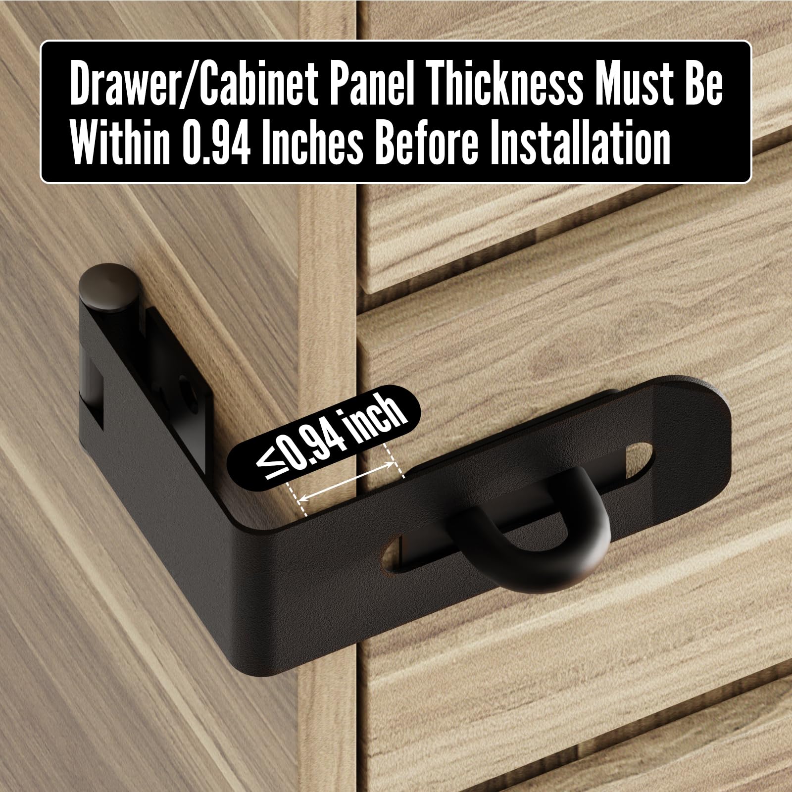 Door Hasp Latch Solid Iron Safety Hasp Lock With Keys - 90 Degree Anti ...