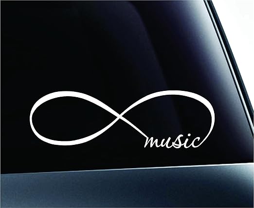 Amazon.com: ExpressDecor Infinity Music Symbol Decal Funny Car Truck ...