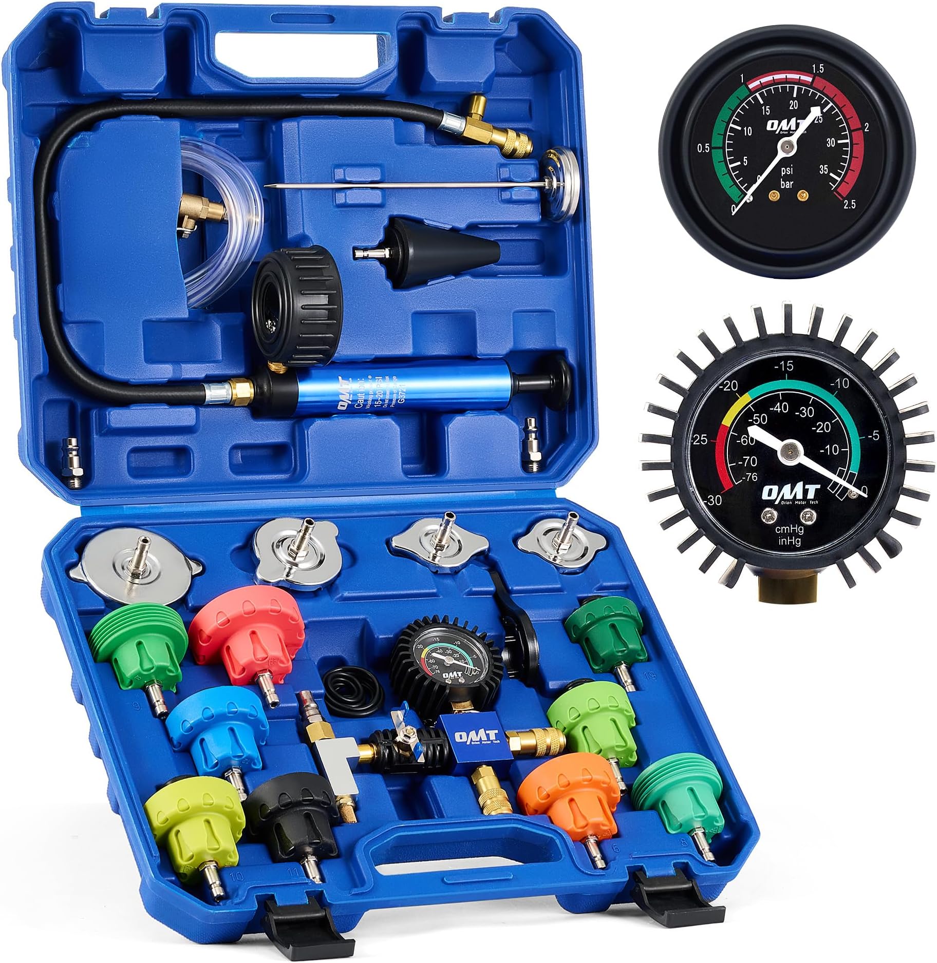Amazon.com: Goplus 18pcs Universal Radiator Pressure Tester, Pump Type ...