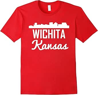 Amazon.com: Wichita Kansas Skyline T-Shirt : Clothing, Shoes & Jewelry