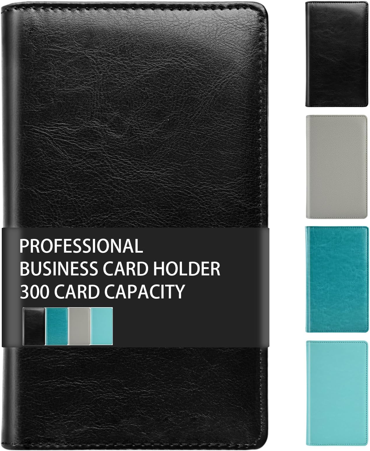 Amazon.com: Business Card Holder Organizer Book - PU Leather, 2 Pack ...