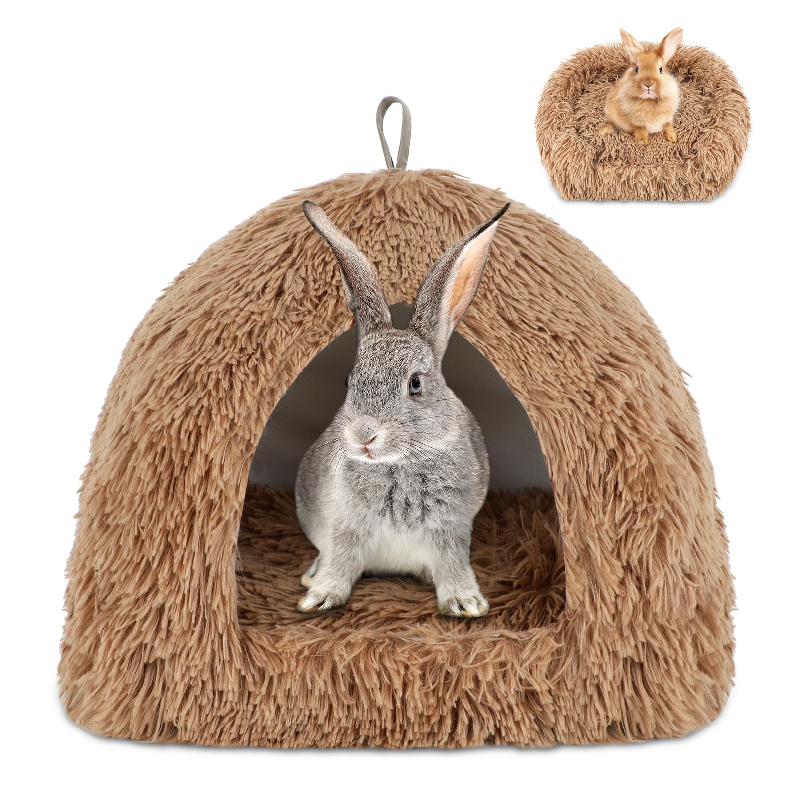 Snapklik.com : YUEPET Rabbit Bed Warm Calming Rabbit House And Hideout