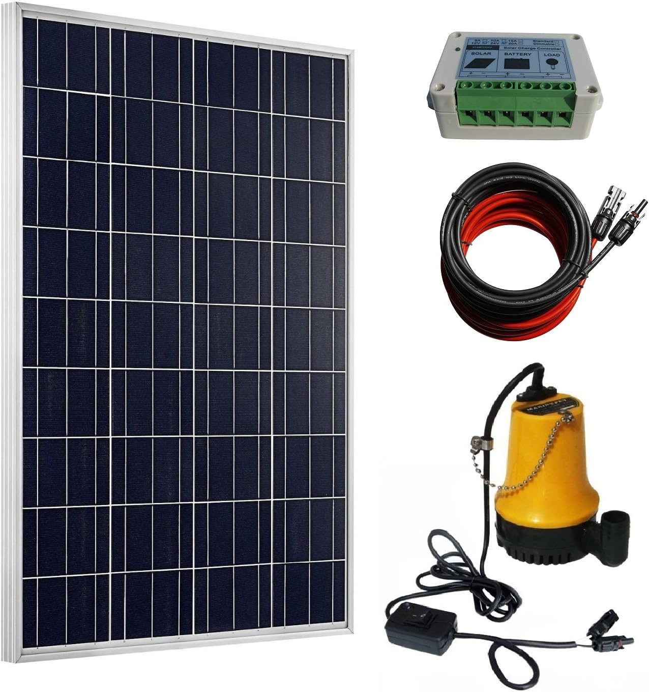 Amazon.com : ECO-WORTHY 100W Solar Water Pump Kit - 100W Solar Panel ...