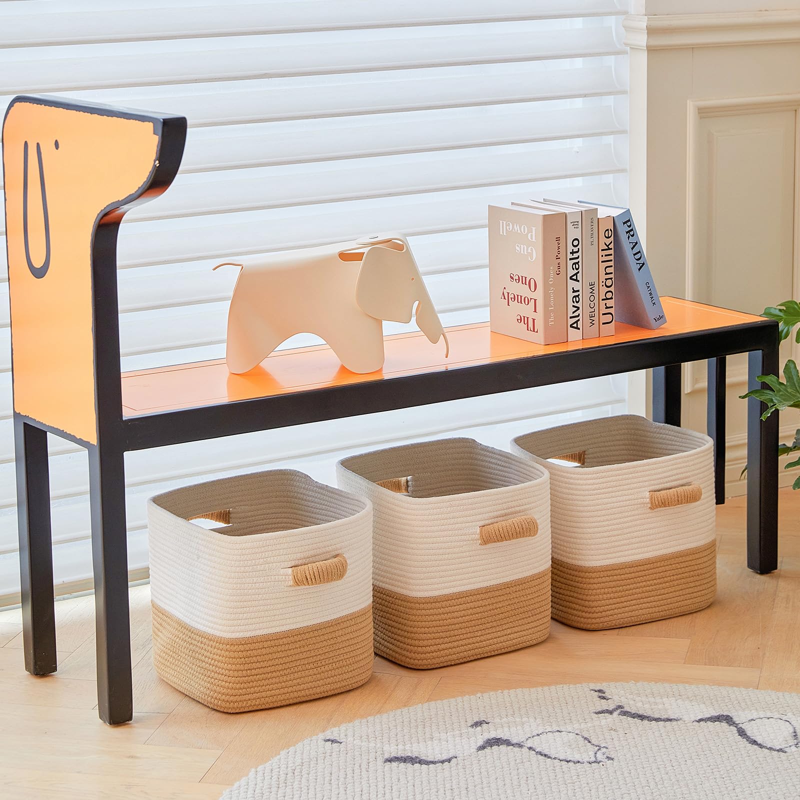 R RUNKA Storage Cube Baskets for Organizing -3 Pack -11 inch Square ...