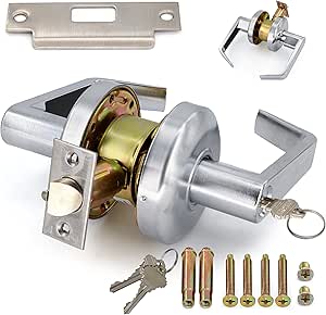 MaxoPro Commercial Lever Door Lock Grade 2 – Heavy-Duty Storeroom Function Commercial Door Lock ...