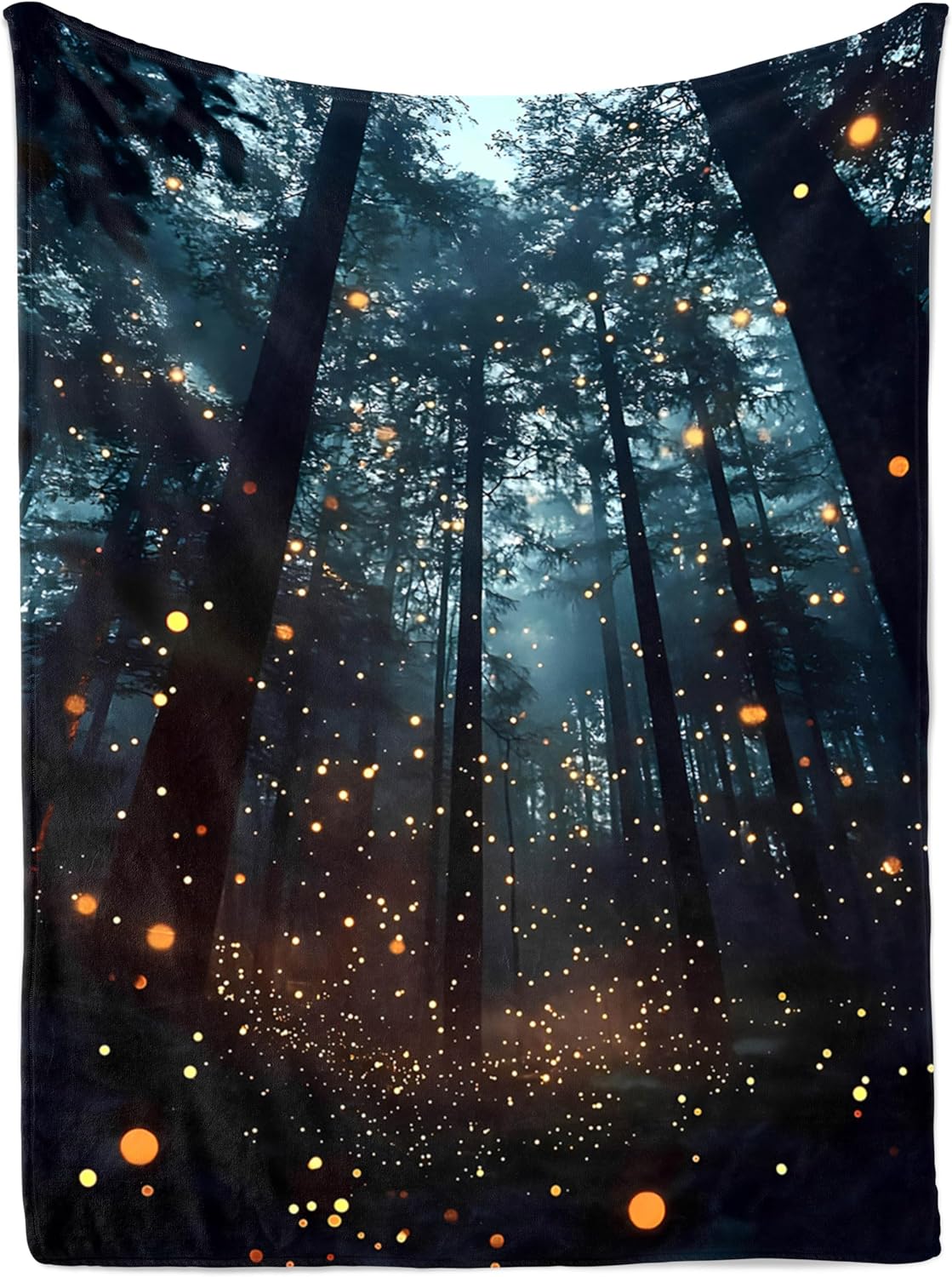 Amazon.com: Firefly Forest Tapestry, Enchanted Misty Night Woodland ...
