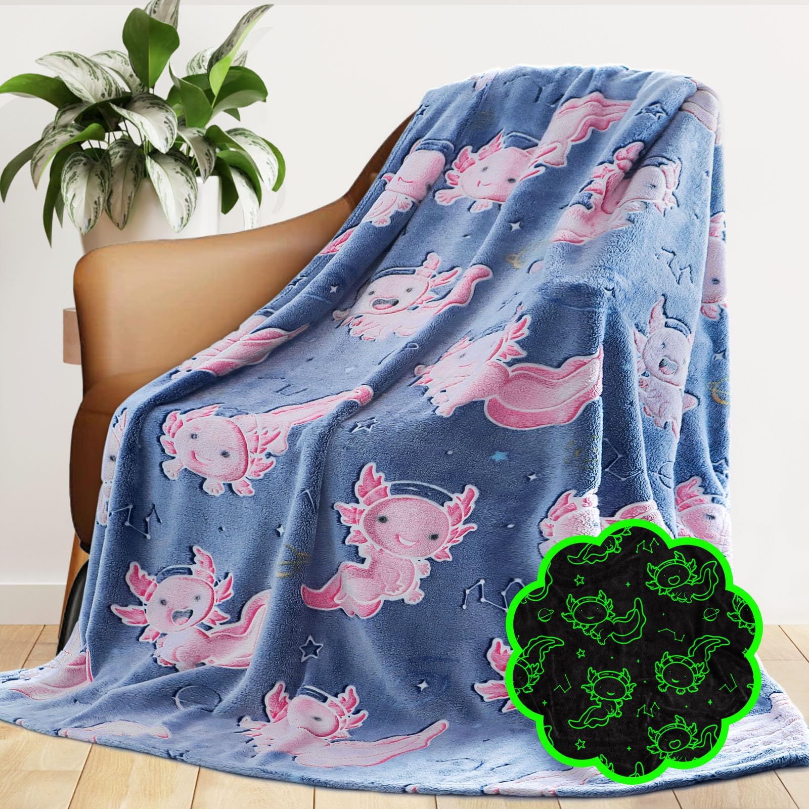 Amazon.com: Linxher Axolotl Gifts, Axolotl Blanket, Axolotl Stuff ...