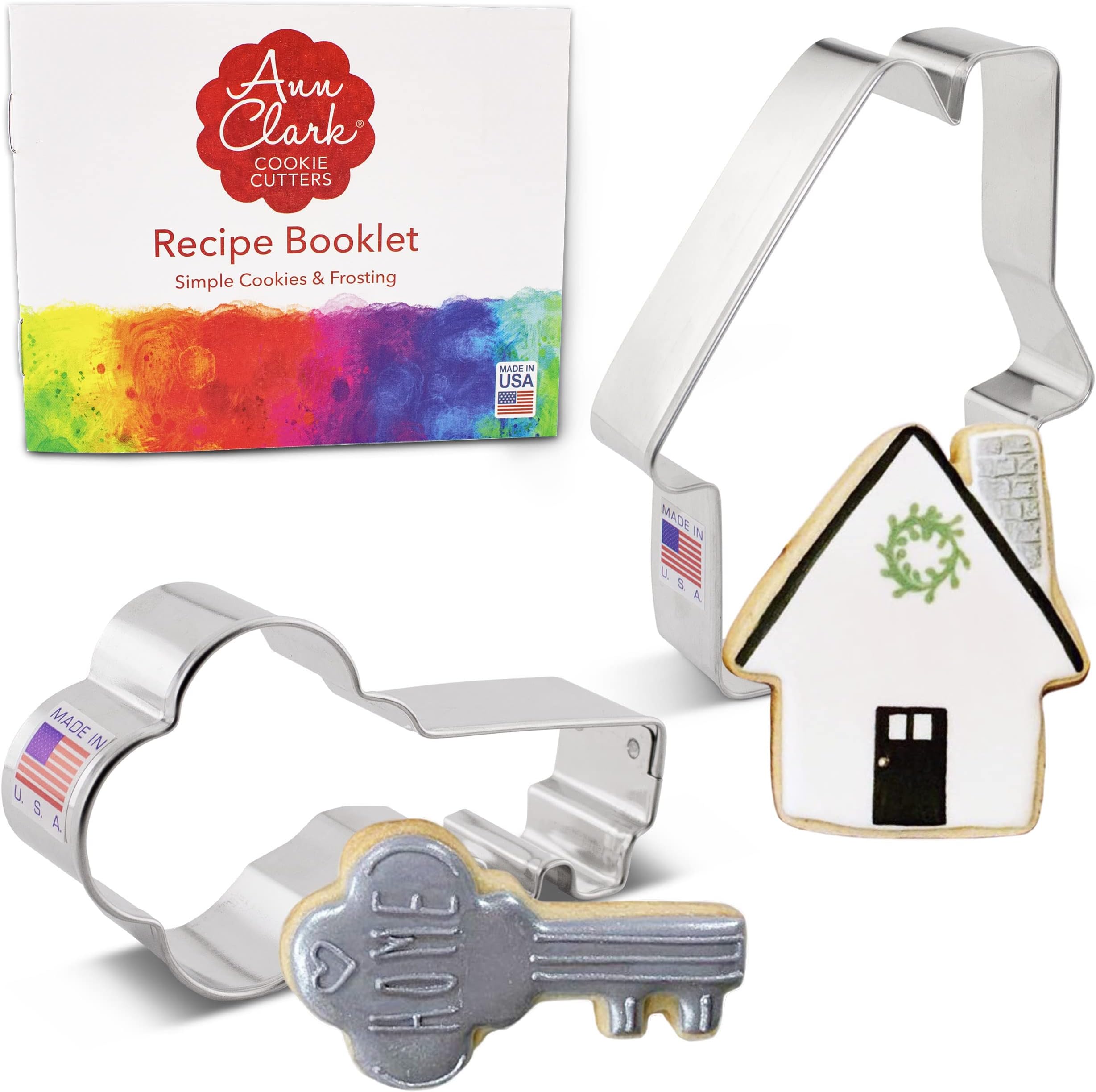 Amazon.com: House & Antique Key Realtor Cookie Cutter 2 Piece Set from ...