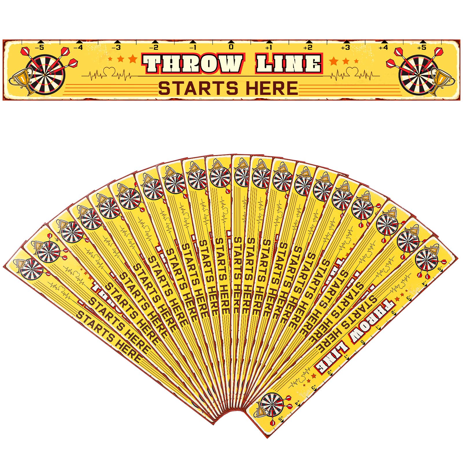 Amazon.com : Fuyoooo 20 Pcs Dart Throw Line Floor Sticker PVC Dart Board Line Stickers Dart ...