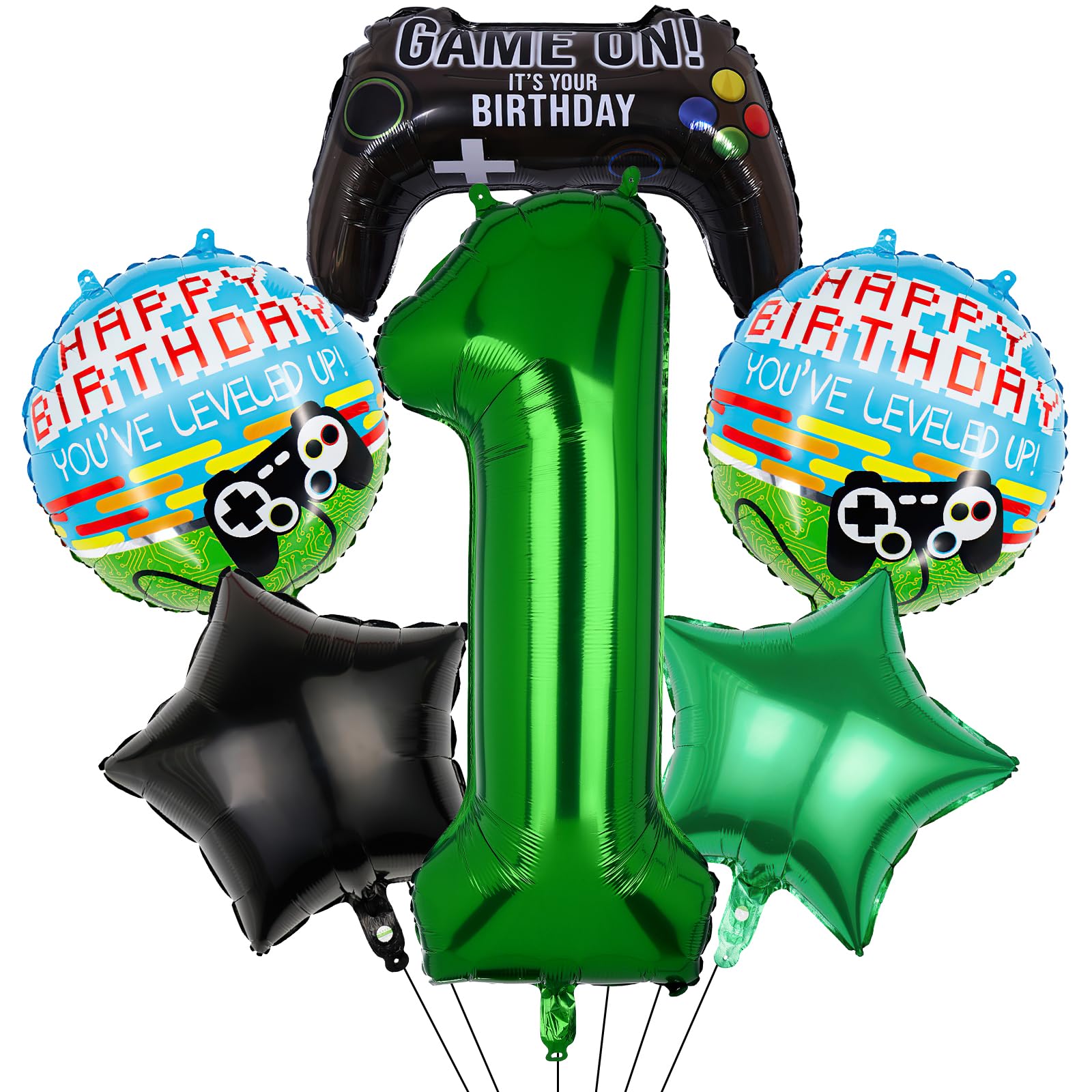 Amazon.com: 6Pcs Video Game Balloons, Video Game Controller Birthday ...