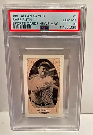 Amazon.com: Babe Ruth 1991 Allan Kaye's 1 Sports Cards News Magazine ...